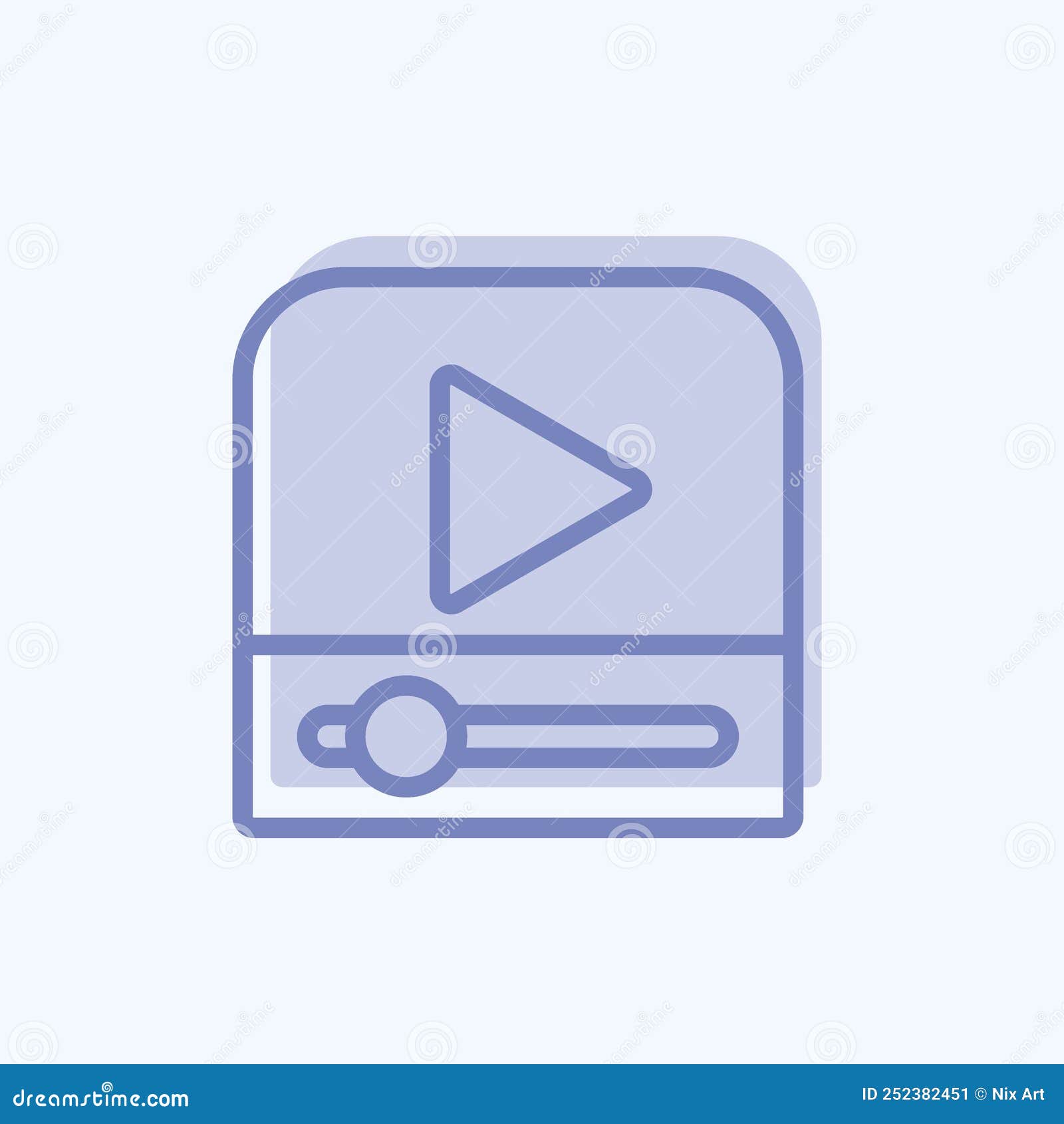 Icon Video Player. Suitable for Web Interface Symbol. Two Tone Style ...