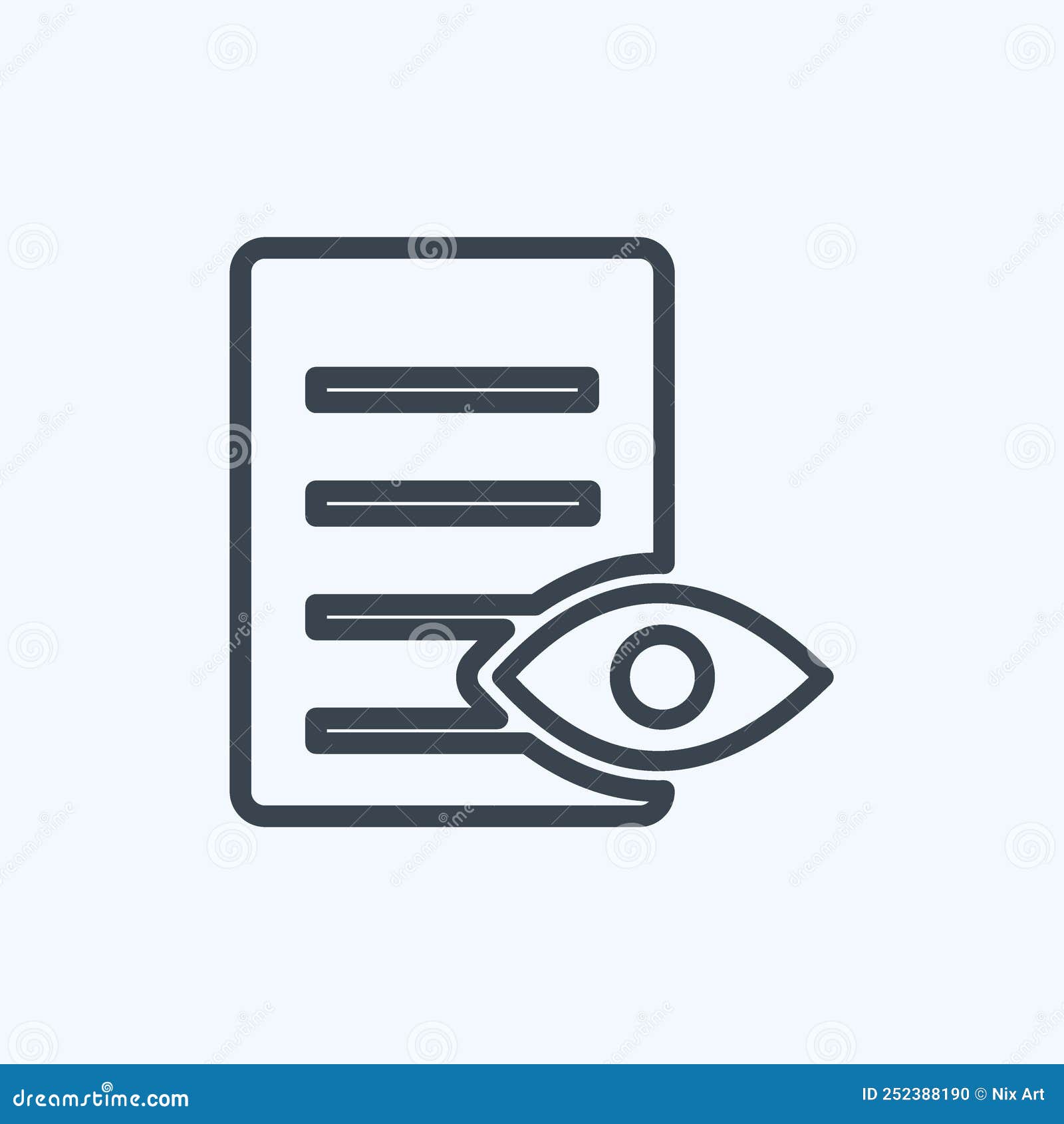Icon View Document. Suitable for User Interface Symbol. Line Style ...
