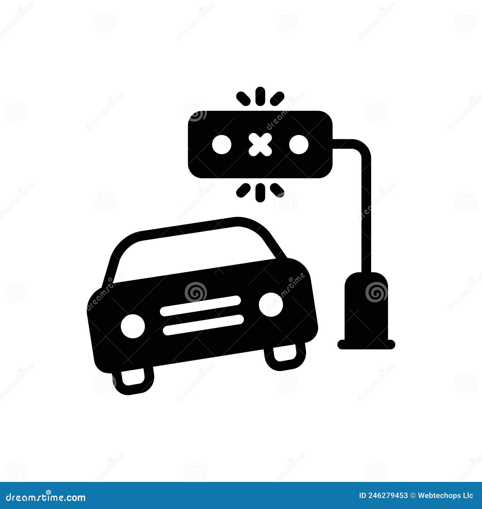 Black Solid Icon for Violation, Traffic and Accident Stock Vector ...