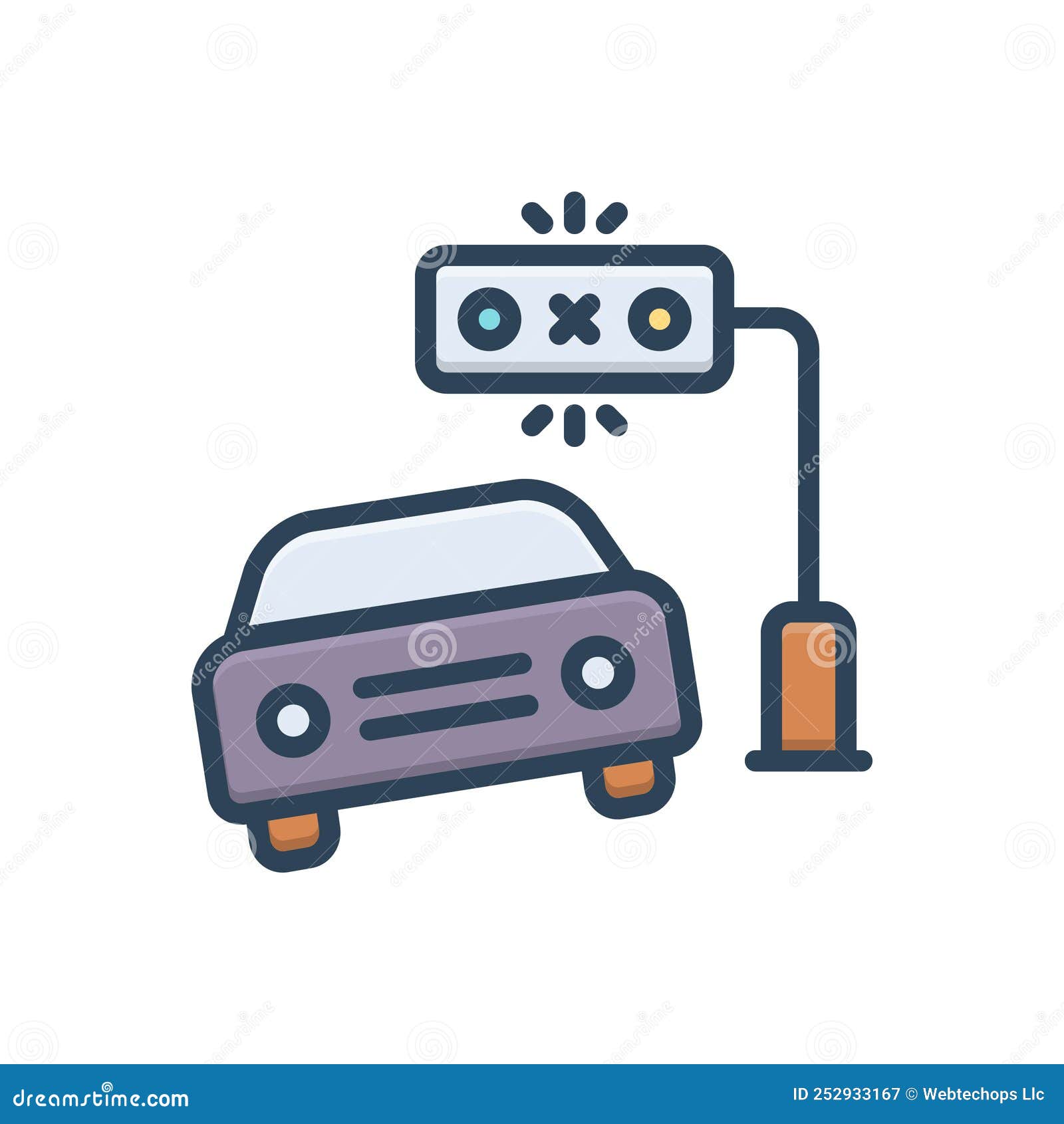 Color Illustration Icon for Violation, Traffic and Accident Stock ...