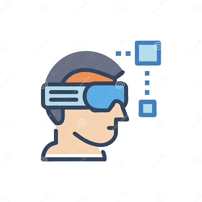 Icon of Virtual Reality for Gaming Stock Illustration - Illustration of ...