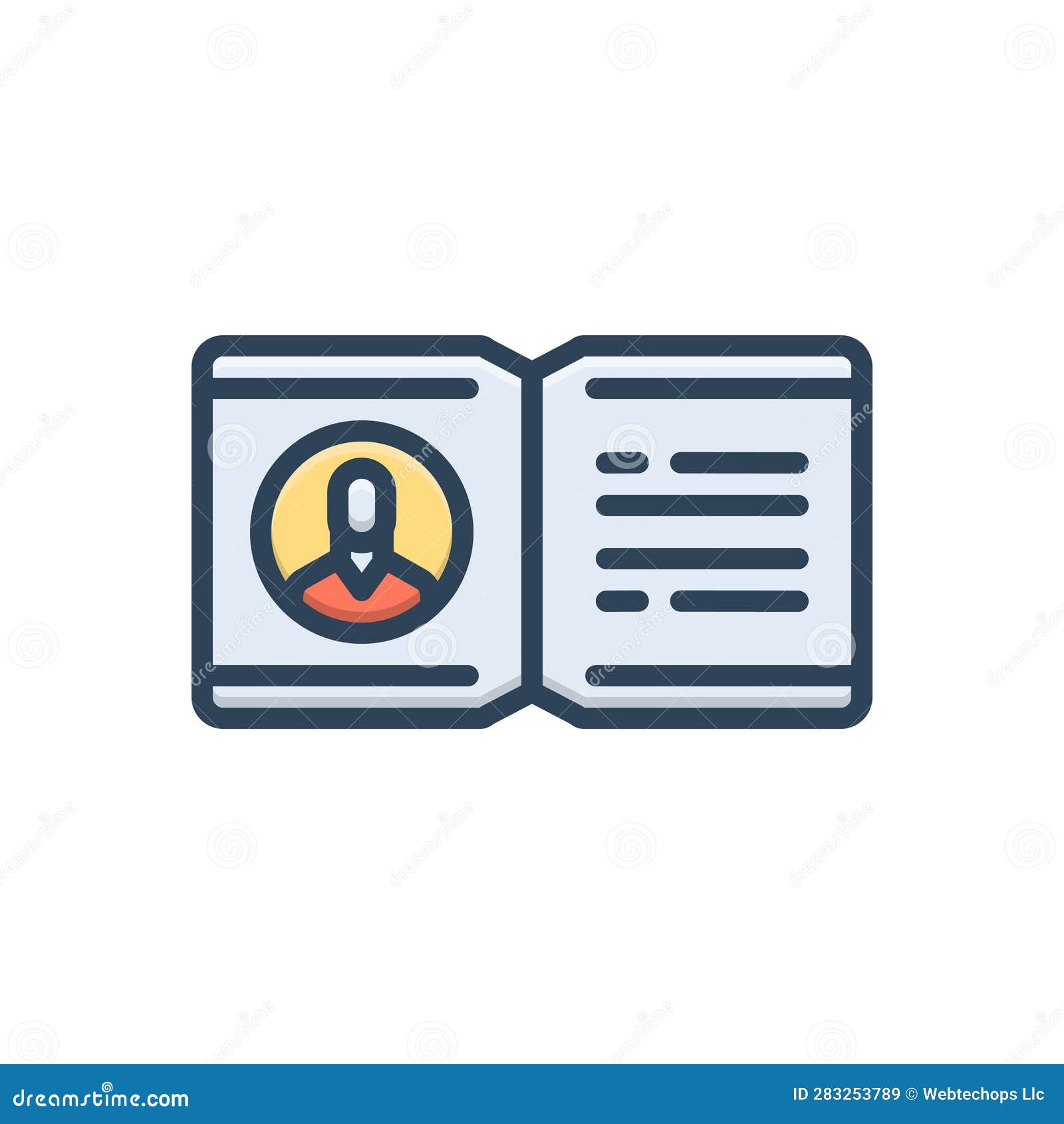 Color Illustration Icon for Visa, Authorization and Document Stock ...