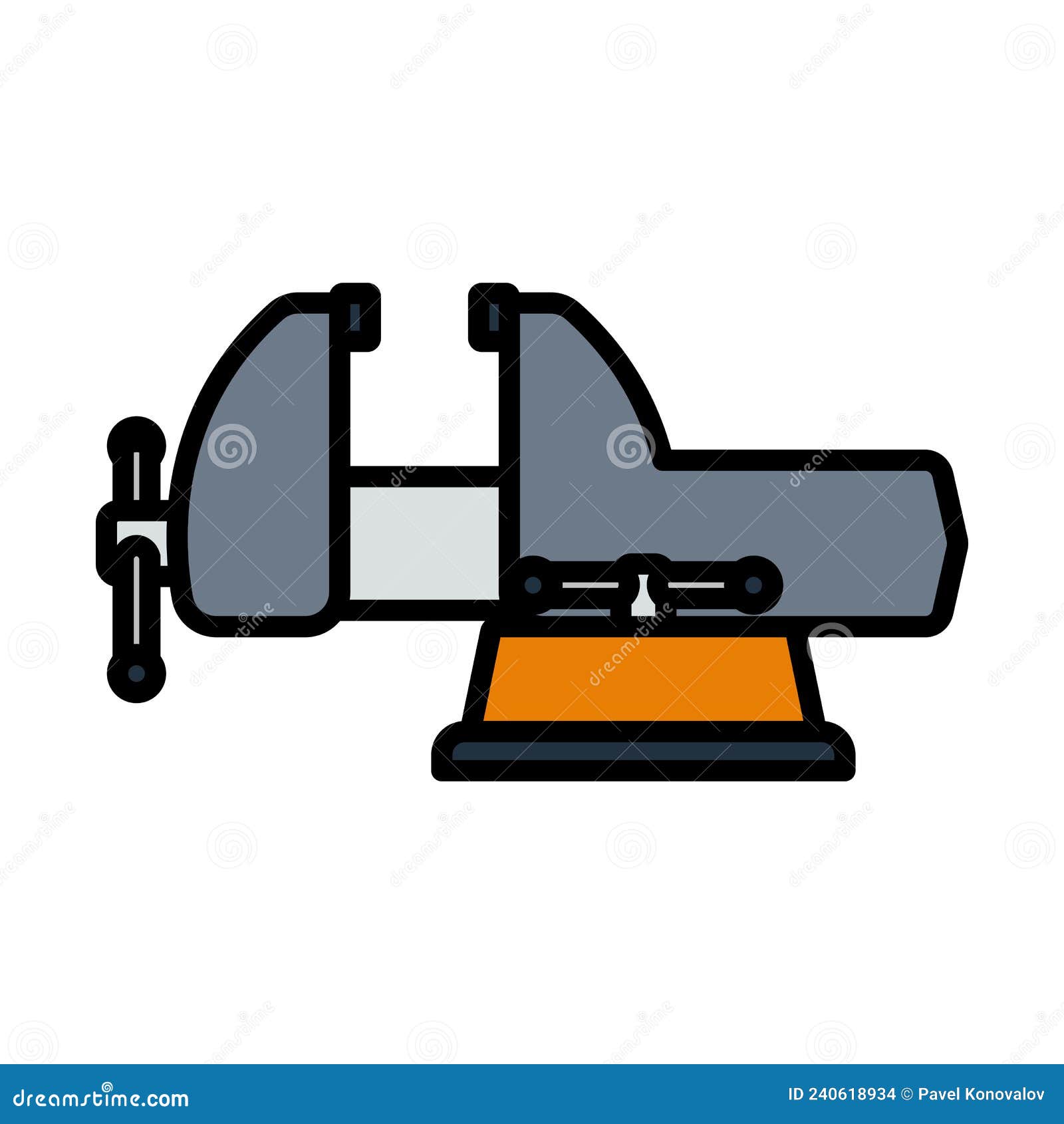 Icon of Vise stock vector. Illustration of carpentry - 240618934
