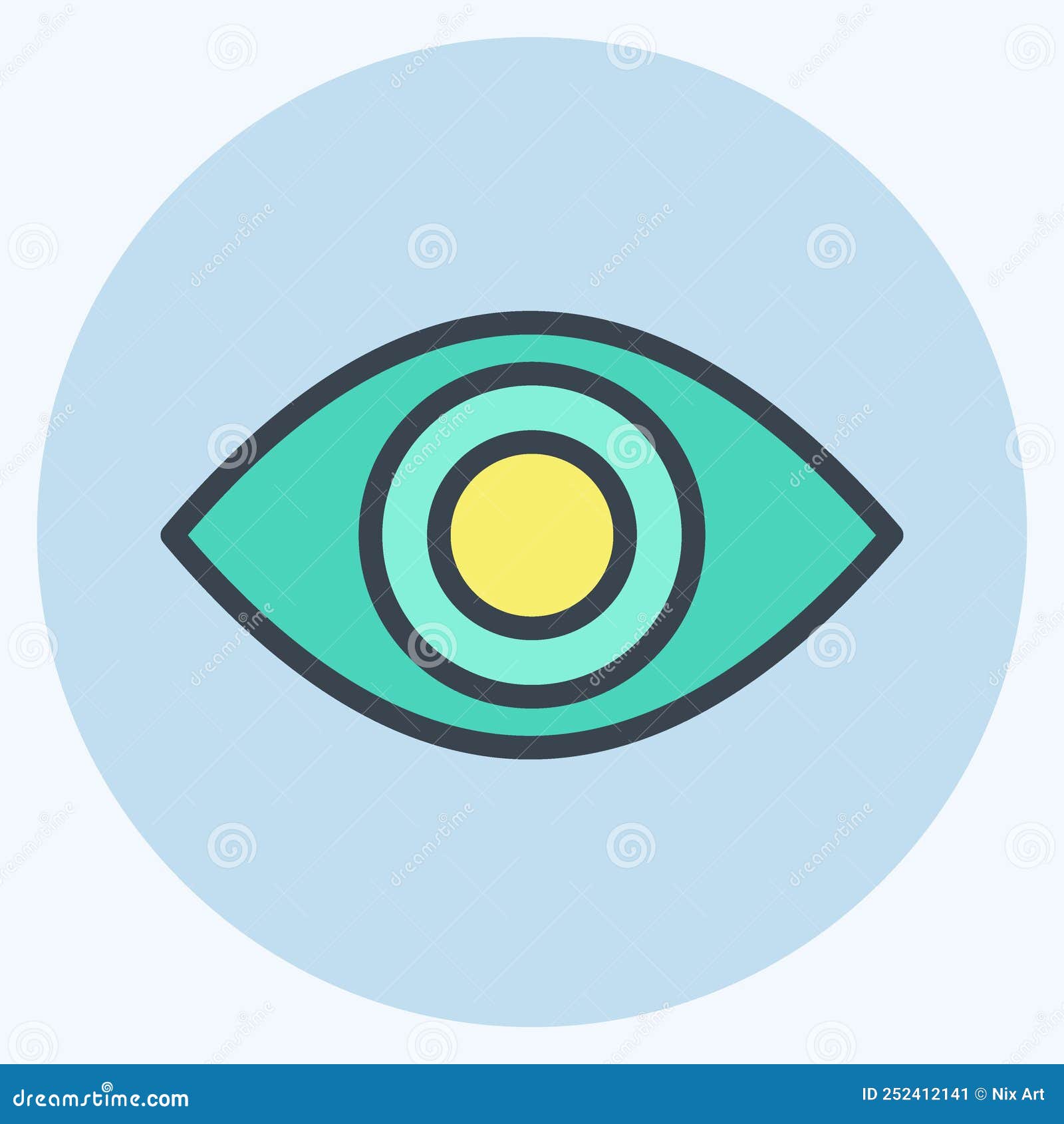 Icon Visible. Suitable for Security Symbol. Color Mate Style. Simple ...