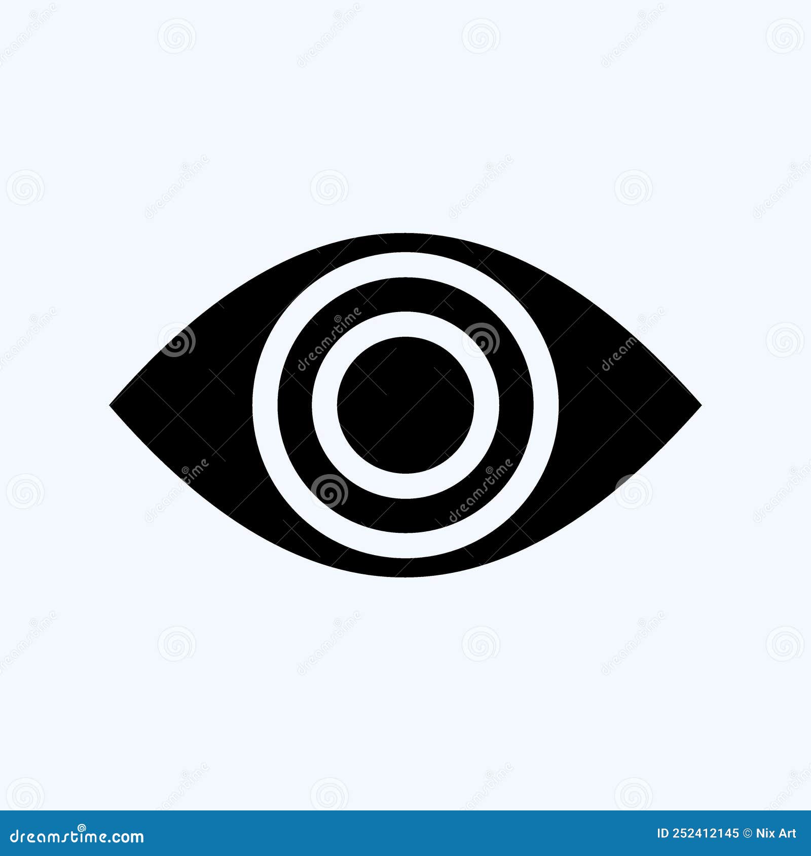 Icon Visible. Suitable for Security Symbol. Glyph Style. Simple Design ...