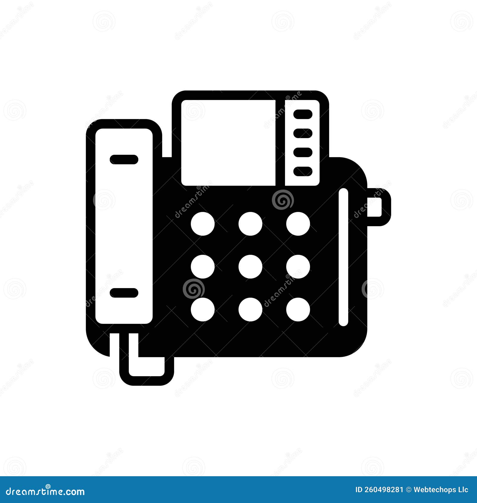 Black Solid Icon for Voip, Pbx and Calling Stock Vector - Illustration ...