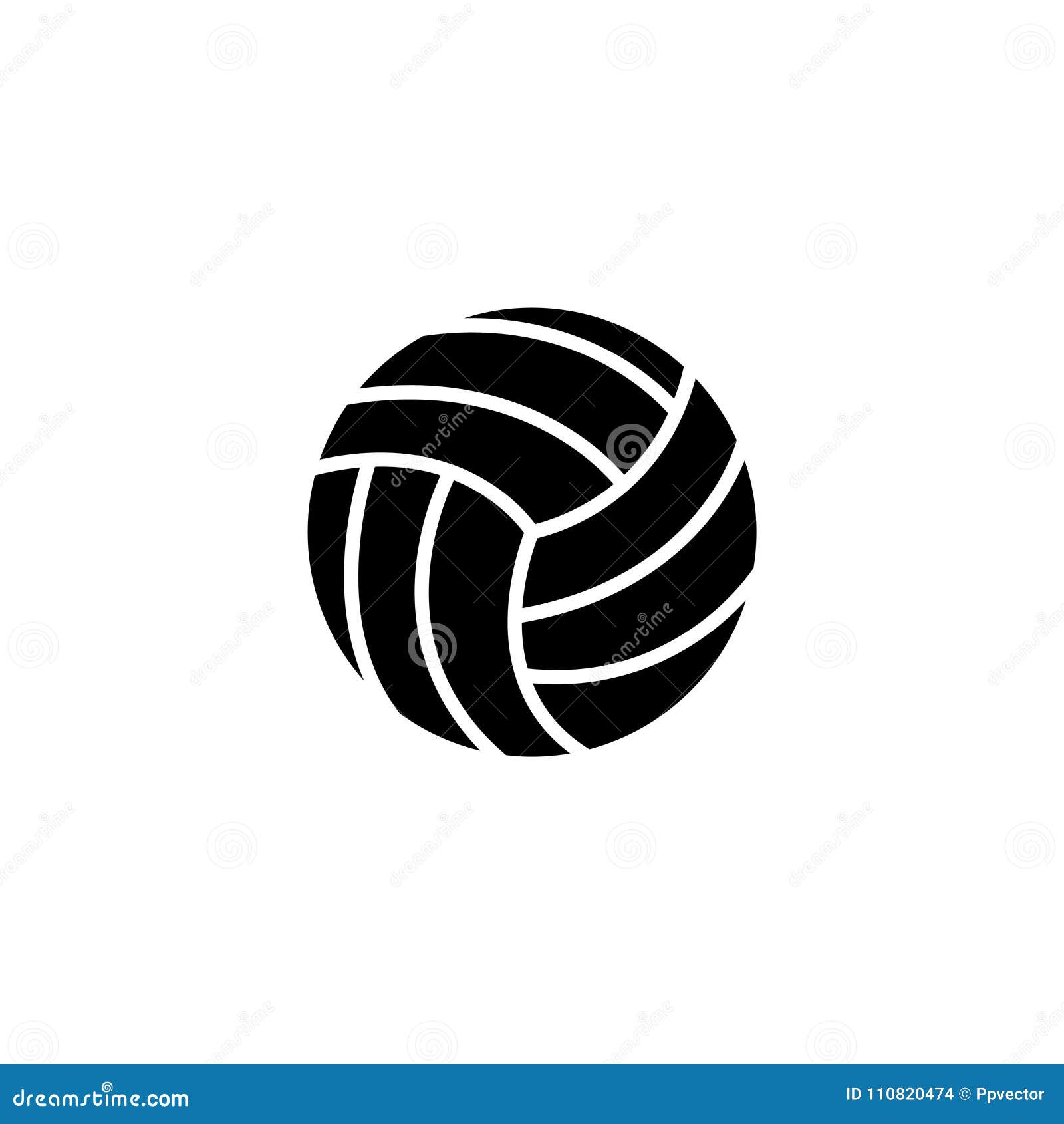 Icon. Volleyball Symbol Sign Stock Illustration - Illustration of ...