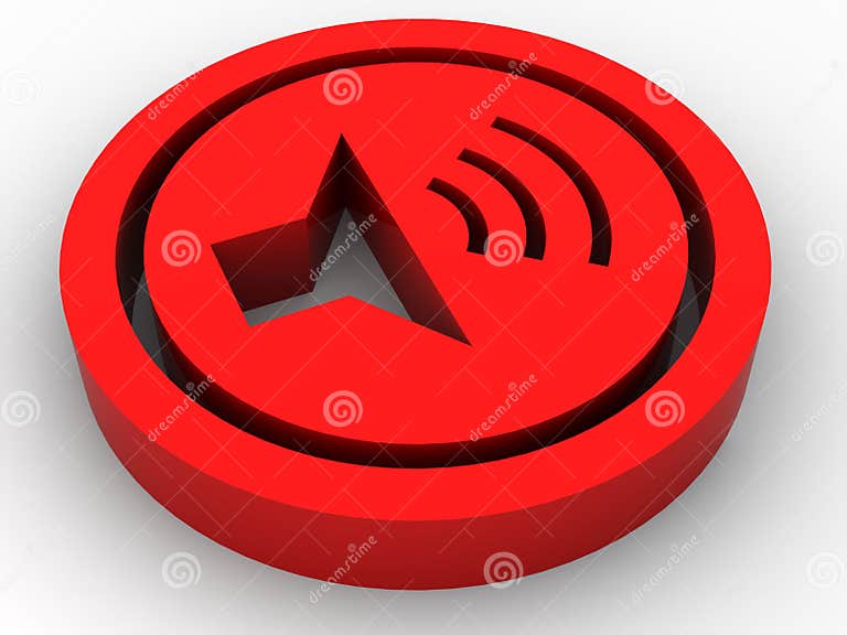 Icon Volume. 3d stock illustration. Illustration of sign - 6086917