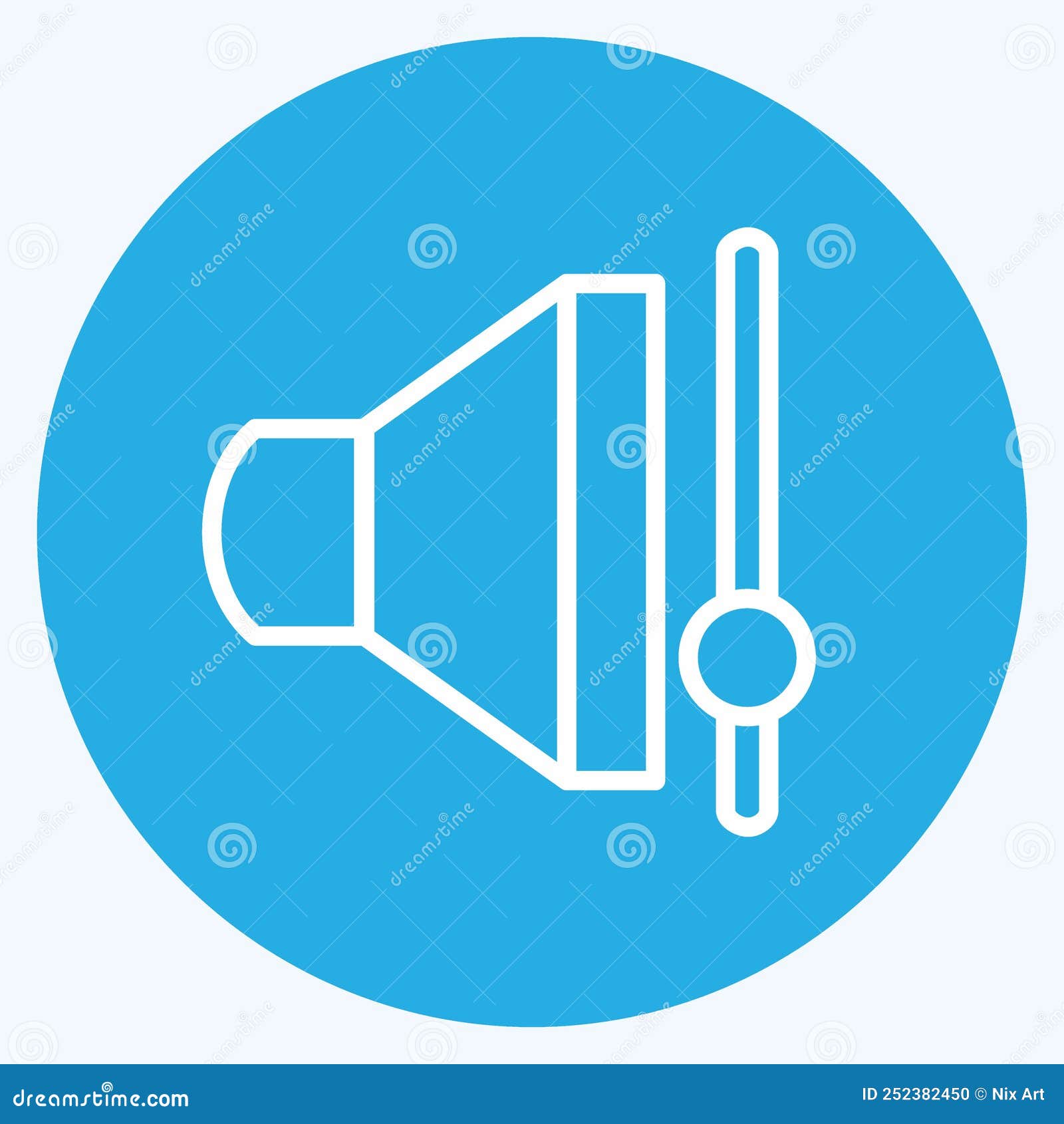 Icon Volume Control. Suitable for Web Interface Symbol. Blue Eyes Style ...