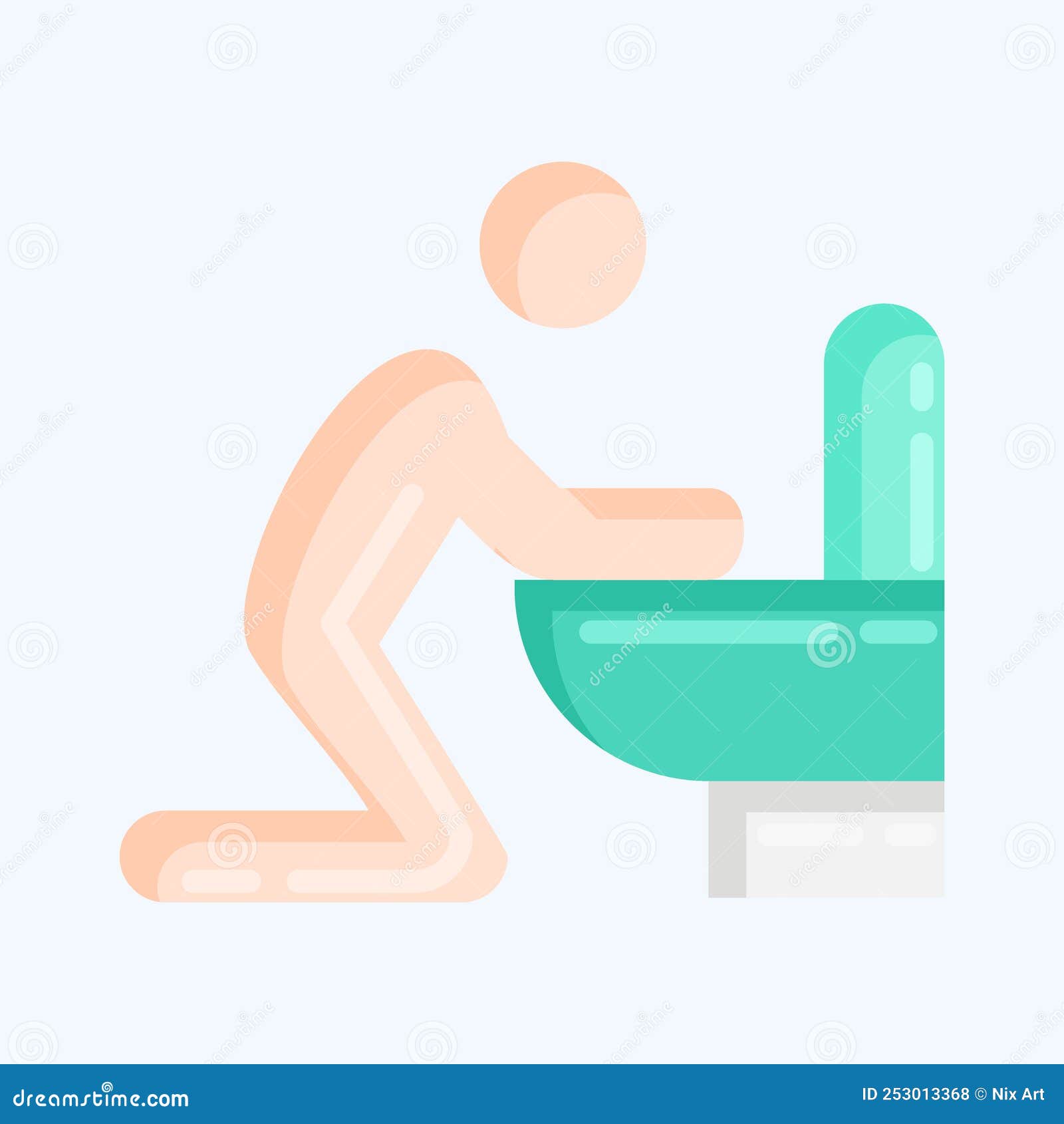 Icon Vomiting. Suitable for Flu Symbol. Flat Style. Simple Design ...