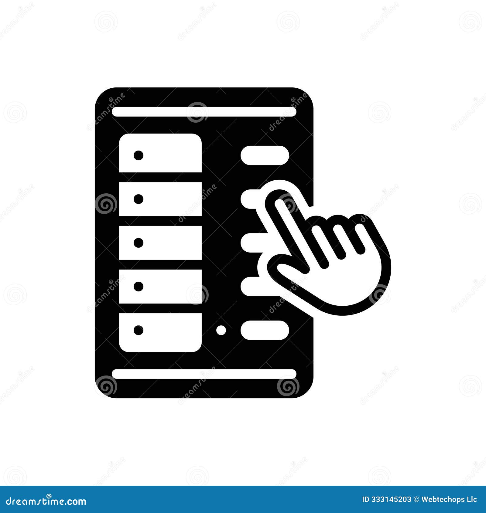 Black Solid Icon for Voting, Election and Digital Stock Illustration ...