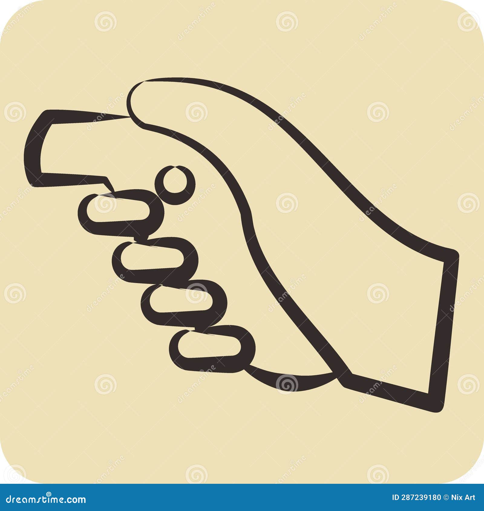 Icon VR Controller. Related To 3D Visualization Symbol. Hand Drawn ...