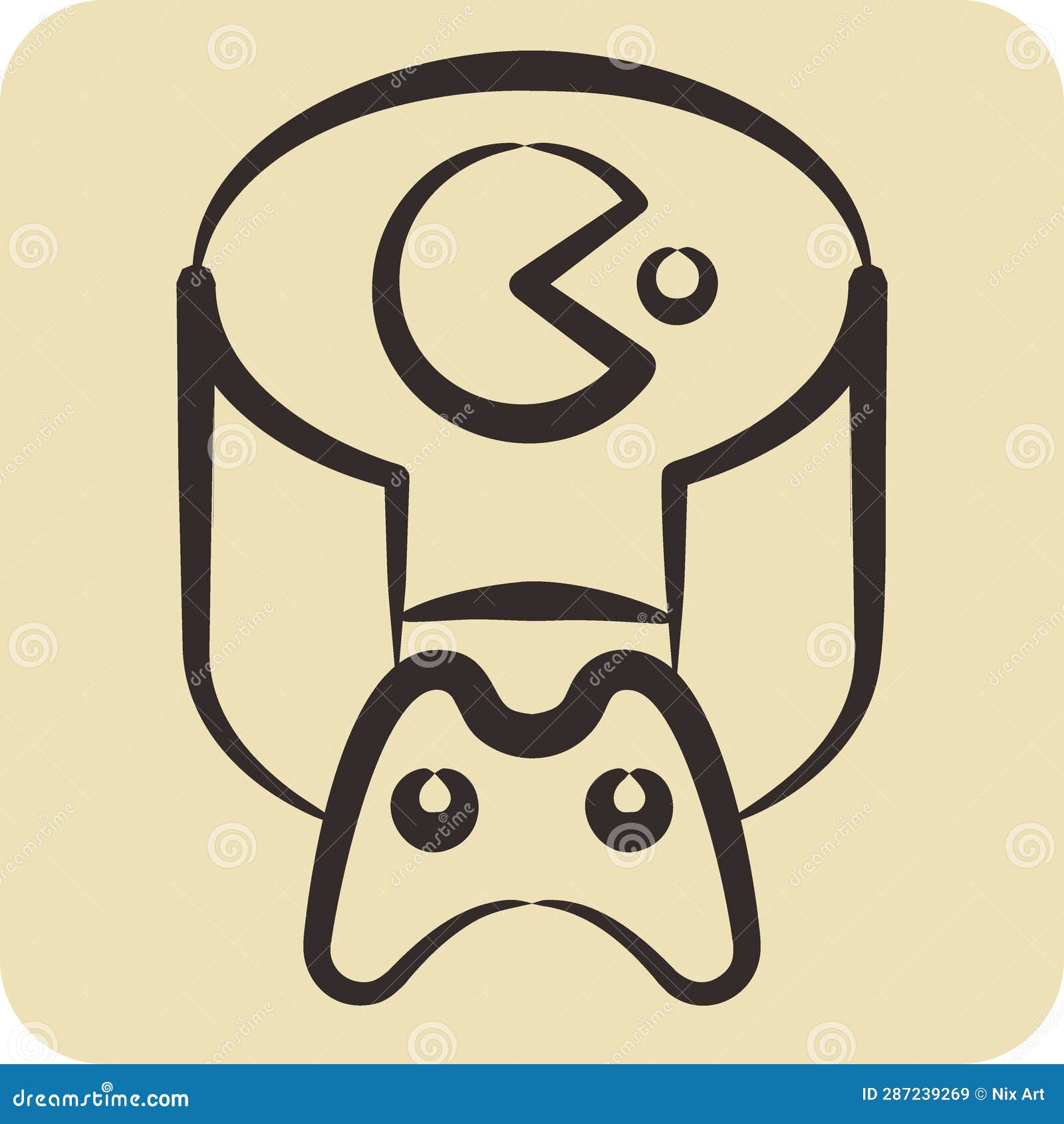 Icon VR Game. Related To 3D Visualization Symbol. Hand Drawn Style ... Icon VR Game. Related To 3D Visualization Symbol. Hand Drawn Style ...