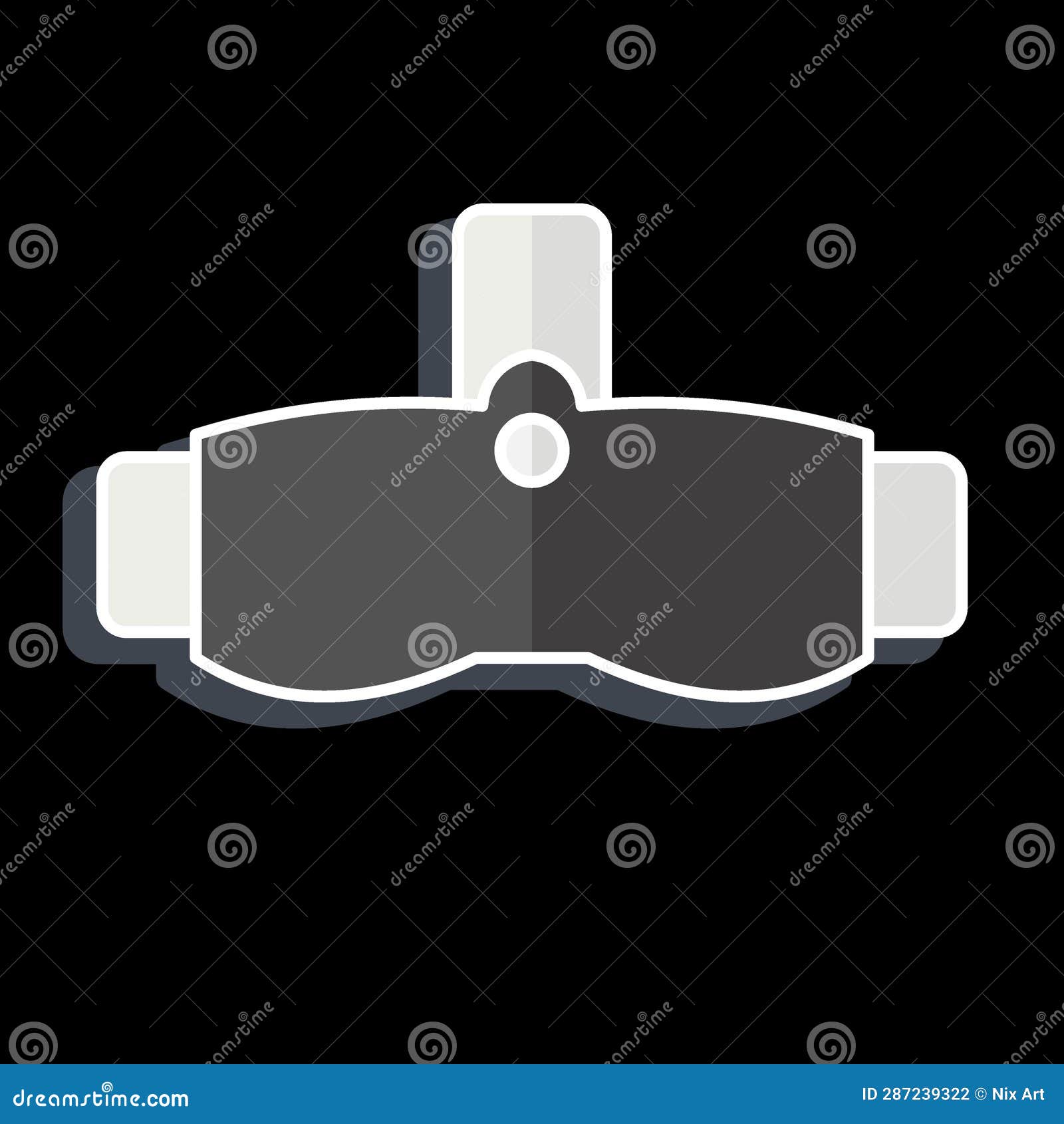 Icon VR Glasses. Related To 3D Visualization Symbol. Glossy Style ...