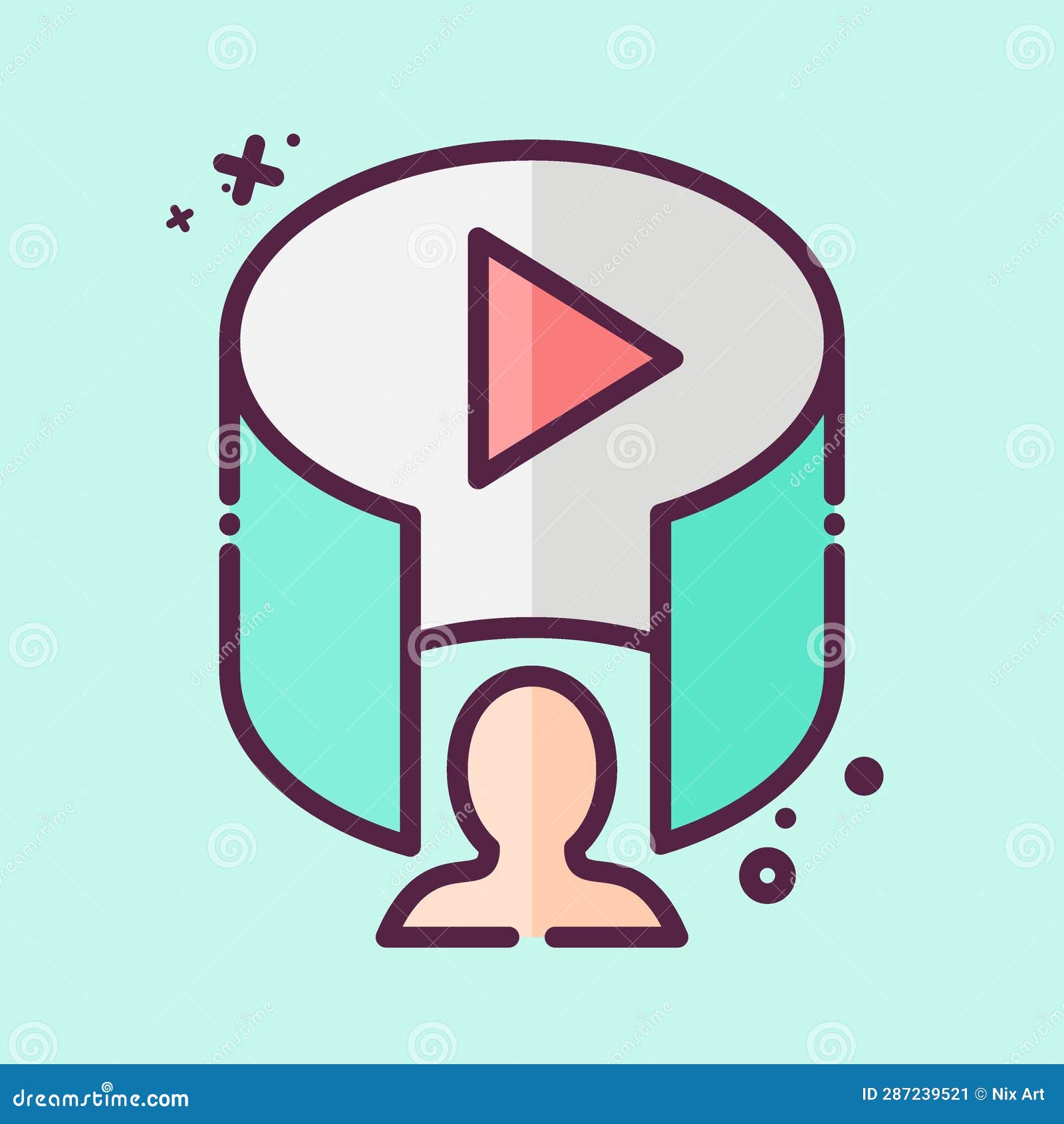 Icon VR Video. Related To 3D Visualization Symbol. MBE Style. Simple ...