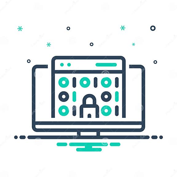 Mix Icon for Vulnerability, Penetrability and Encoding Stock Vector ...