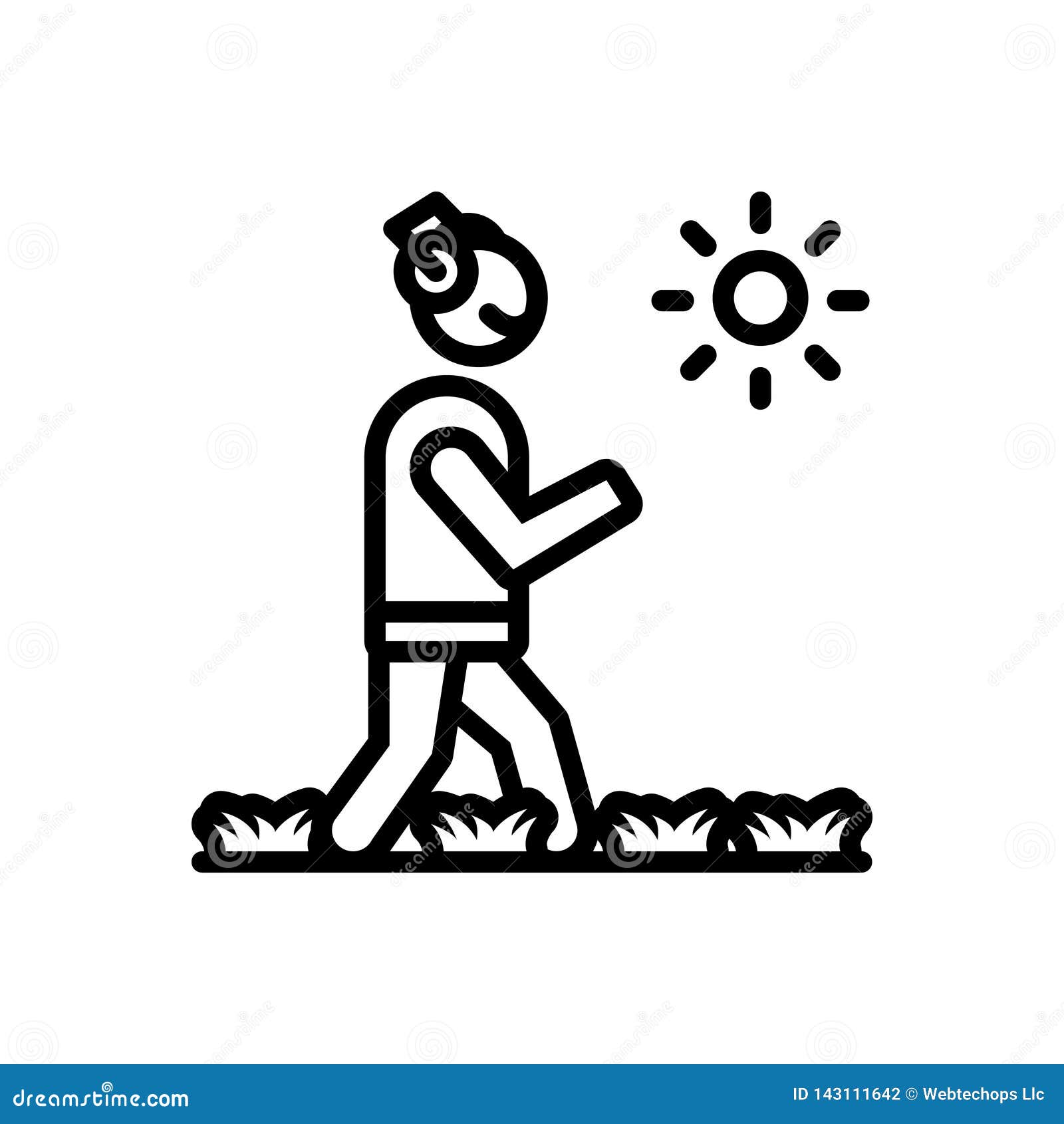 Black Line Icon for Walking, Wander and Rove Stock Vector ...
