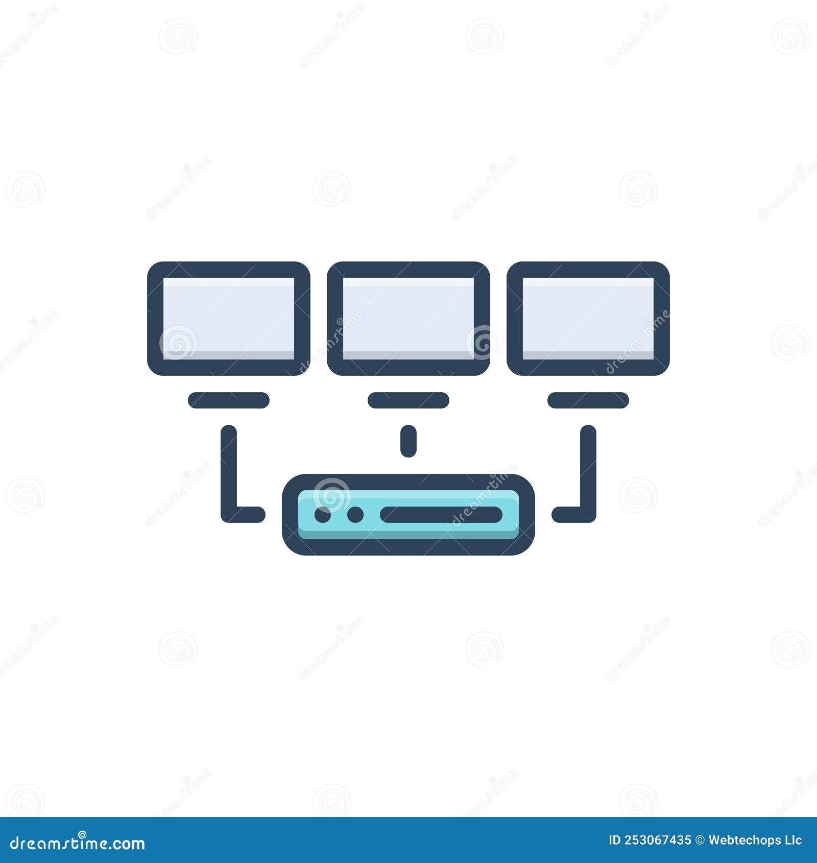 Color Illustration Icon for Wan, Hub and Ethernet Stock Vector ...
