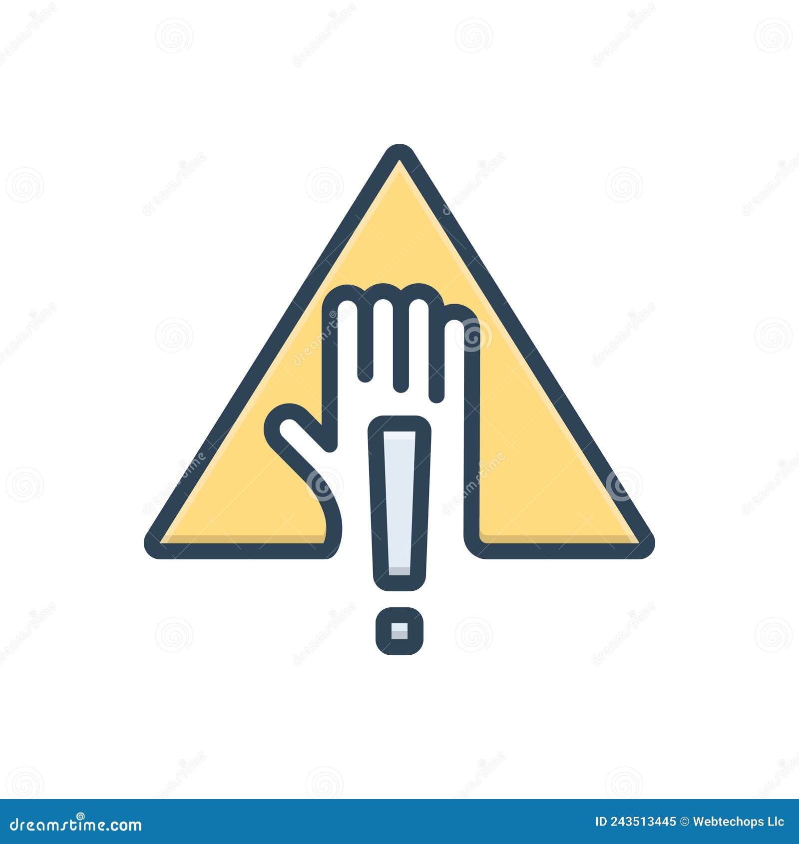 Color Illustration Icon for Warning, Alert and Caveat Stock ...