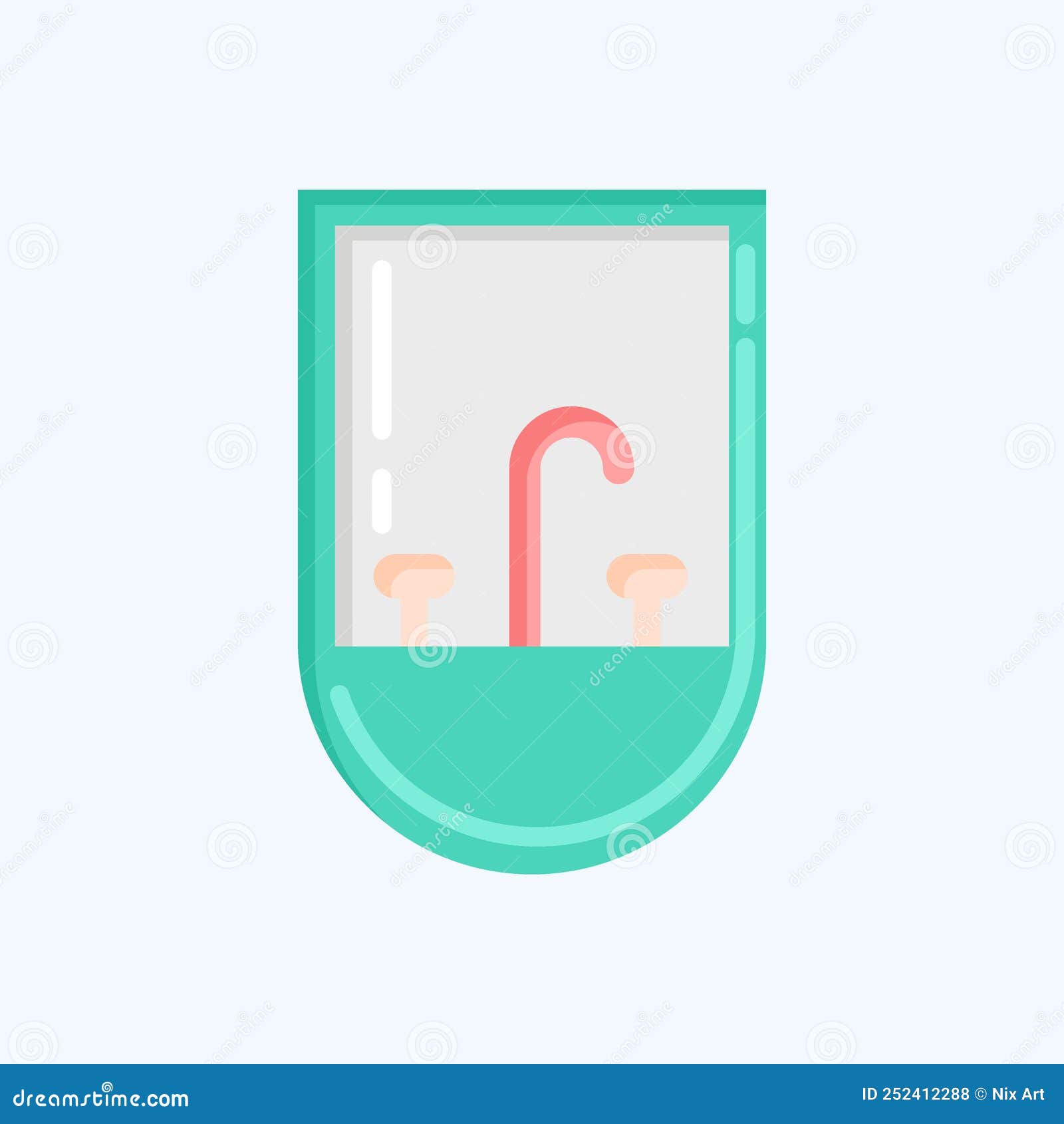Icon Washbasin. Suitable for Kids Symbol. Flat Style. Simple Design ... Icon Washbasin. Suitable for Kids Symbol. Flat Style. Simple Design ...