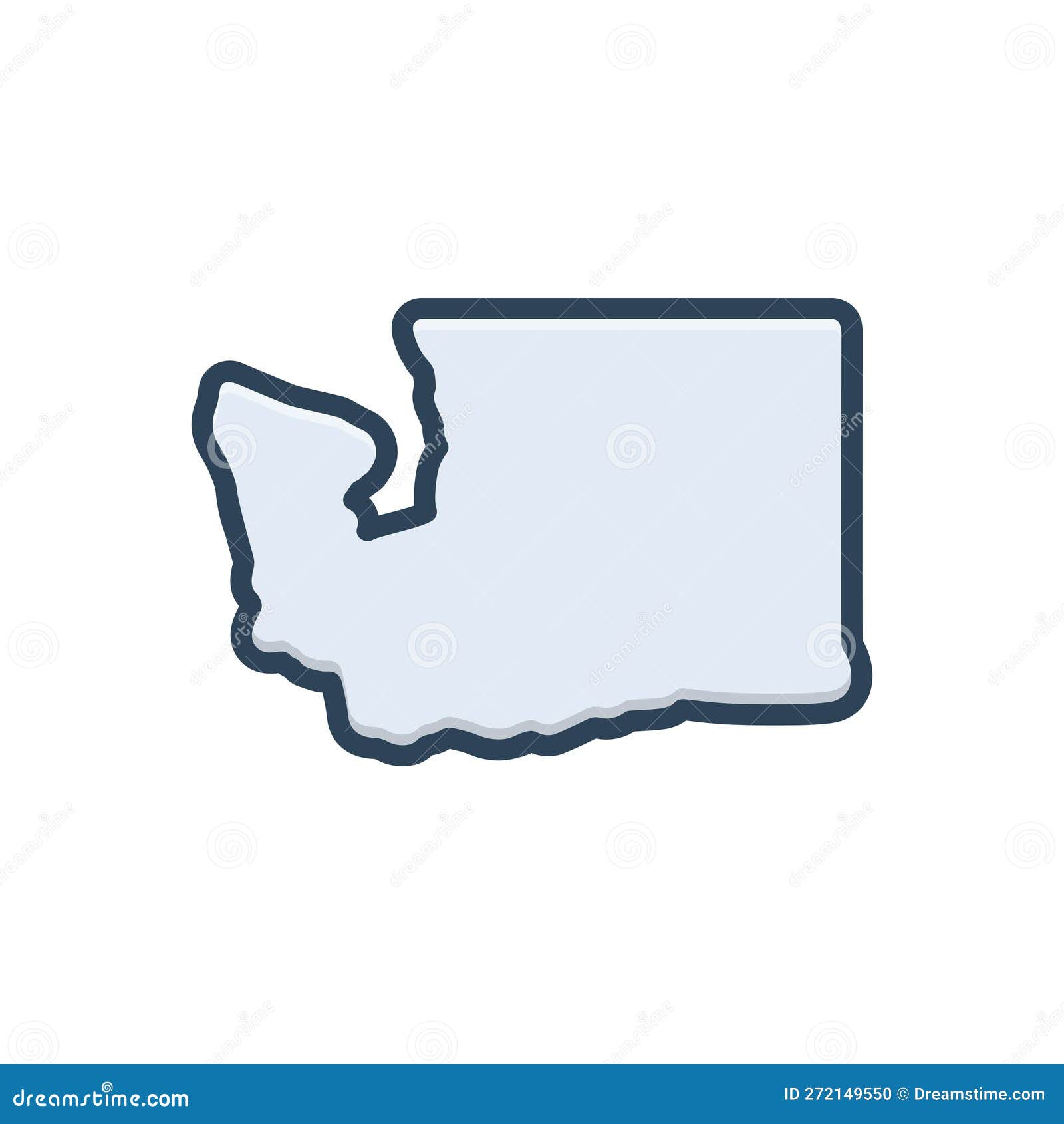 Color Illustration Icon for Washington, Map and Country Stock ...