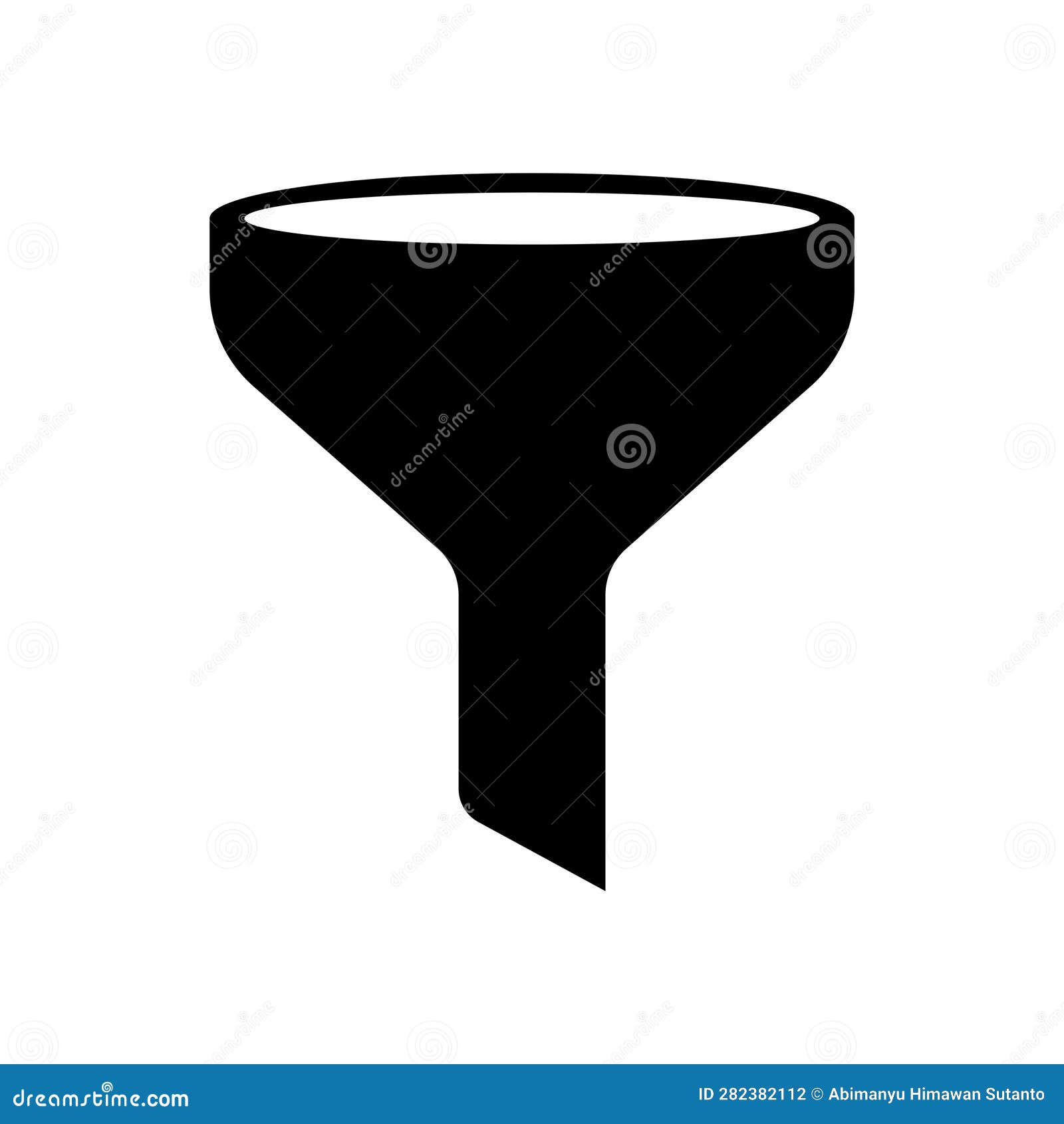 Icon water funnel vector stock vector. Illustration of target - 282382112