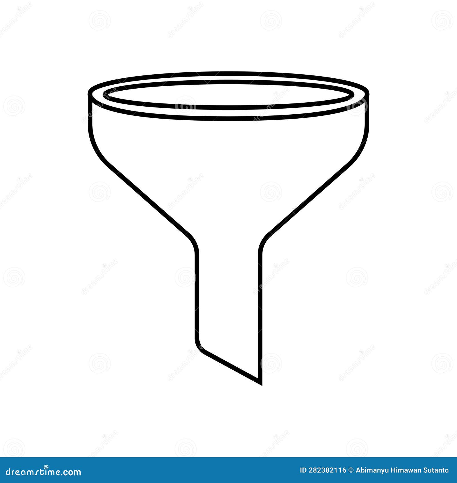 Icon water funnel vector stock vector. Illustration of target - 282382116