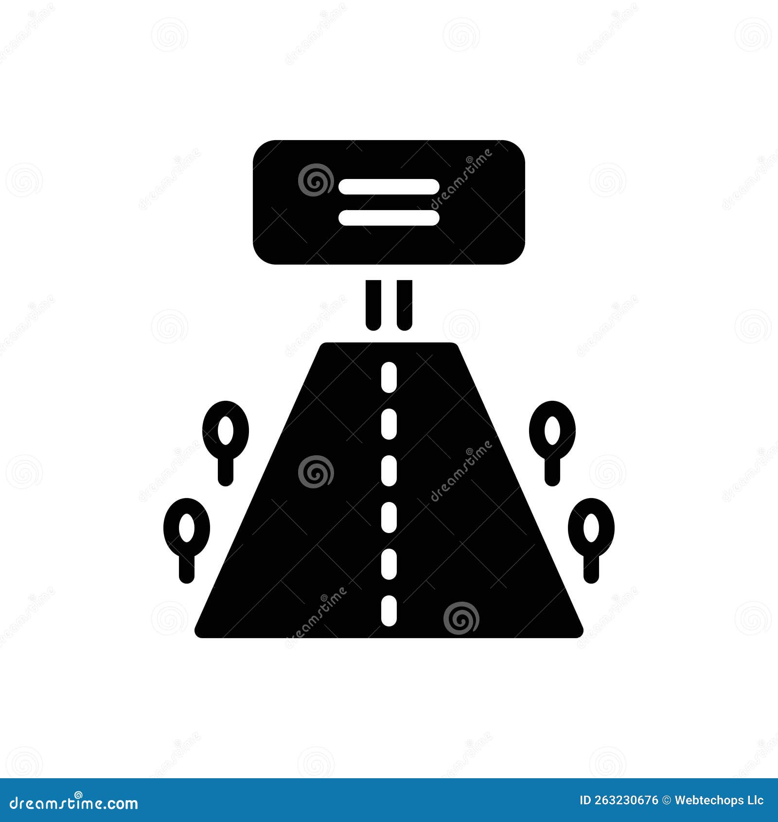 Black Solid Icon for Way, Billboard and Path Stock Vector ...