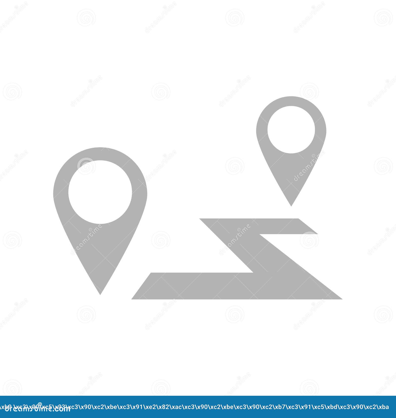 Icon,way from Point To Point Vector Illustration Stock Vector ...