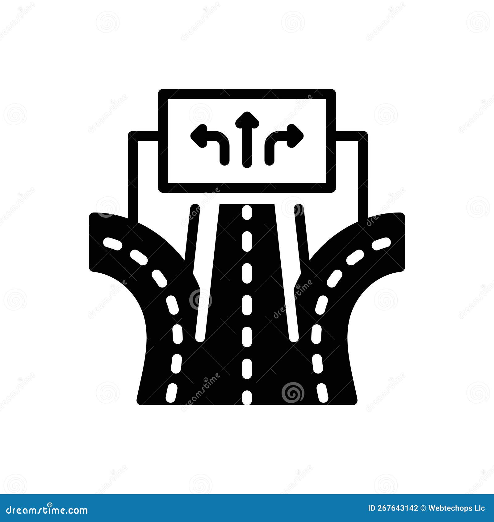 Black Solid Icon for Ways, Path and Route Stock Vector - Illustration ...