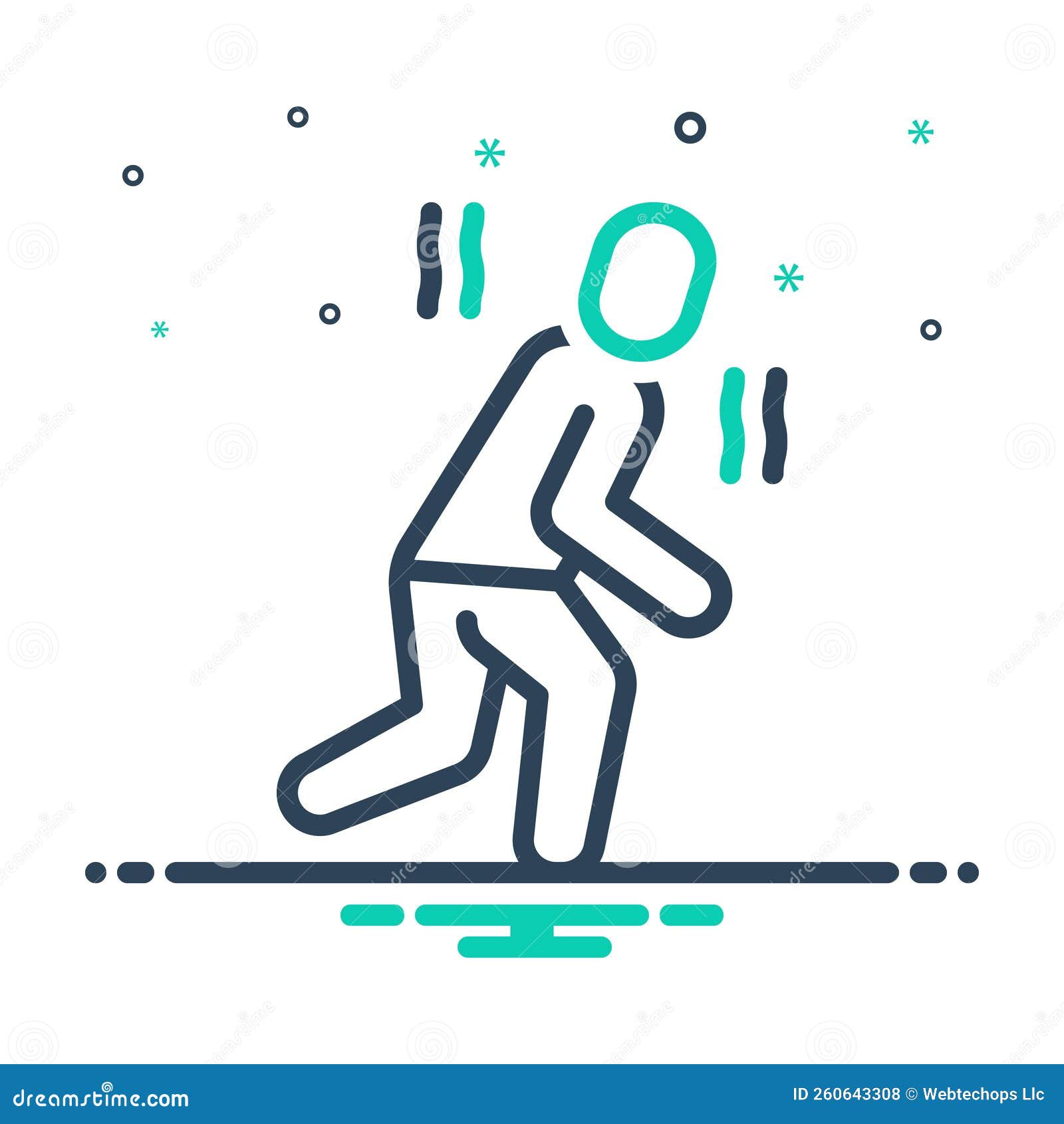 Mix Icon for Weak, Fatigue and Feeble Stock Vector - Illustration of ...