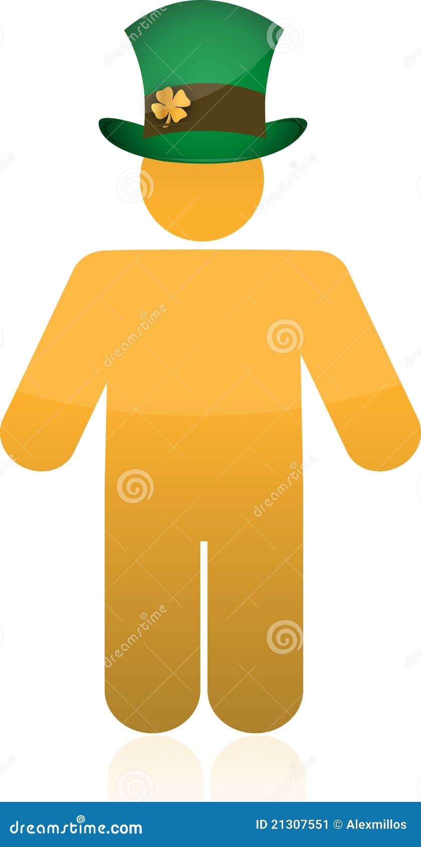 Icon Wearing a Irish Green Hat Stock Vector - Illustration of symbol ...