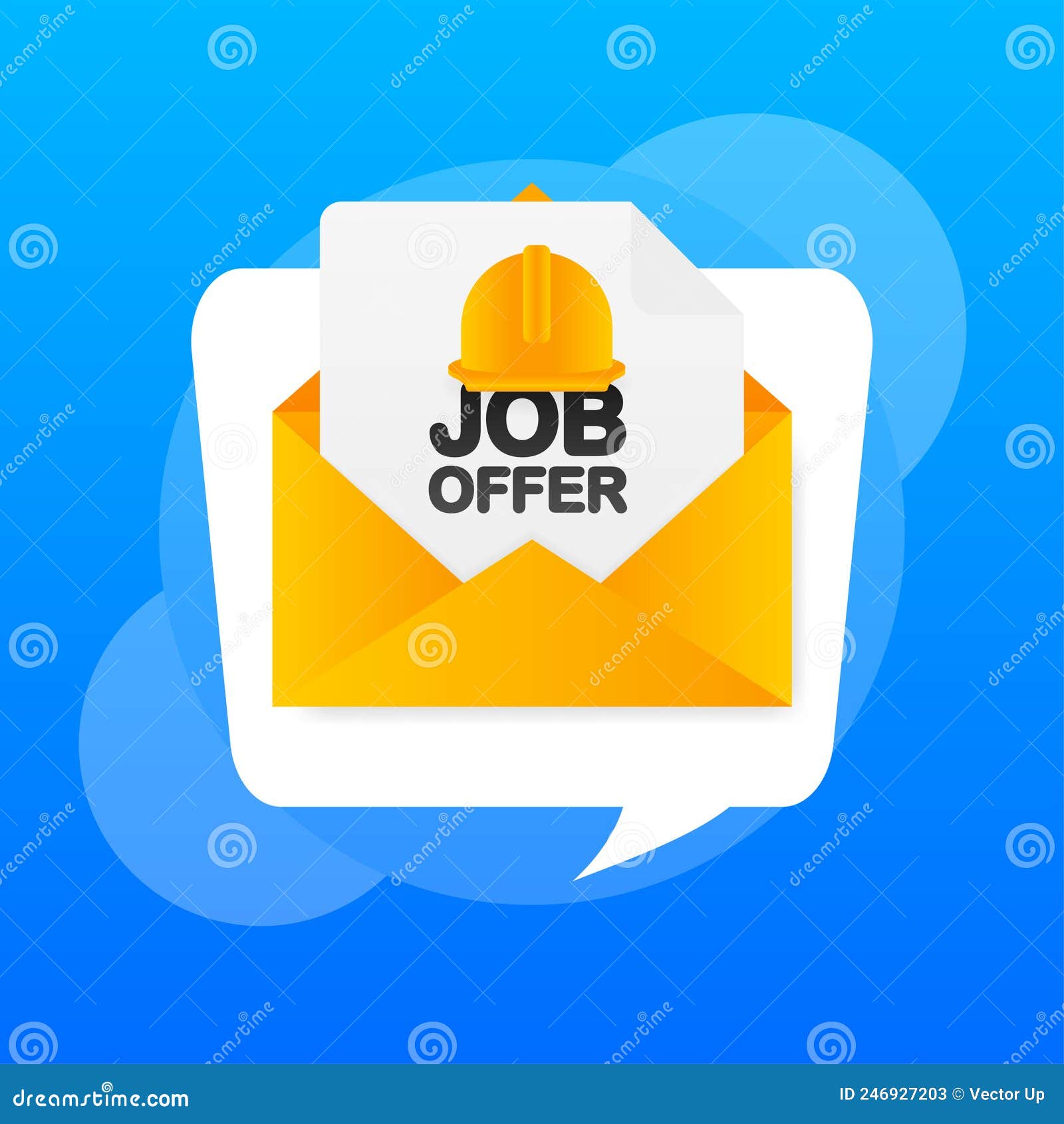 Icon for Web Design with Job Offer. Creative Vector Illustration Stock ...