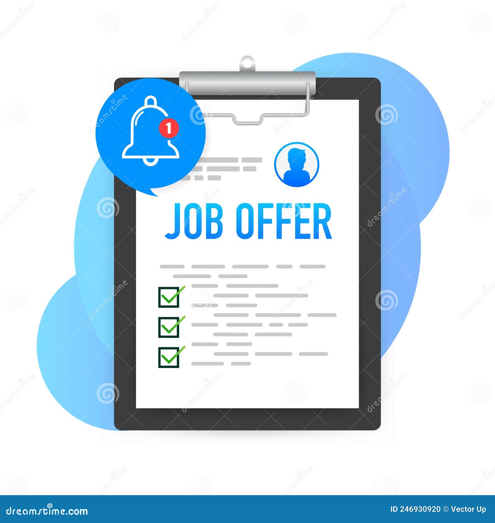 Icon for Web Design with Job Offer. Creative Vector Illustration Stock ...