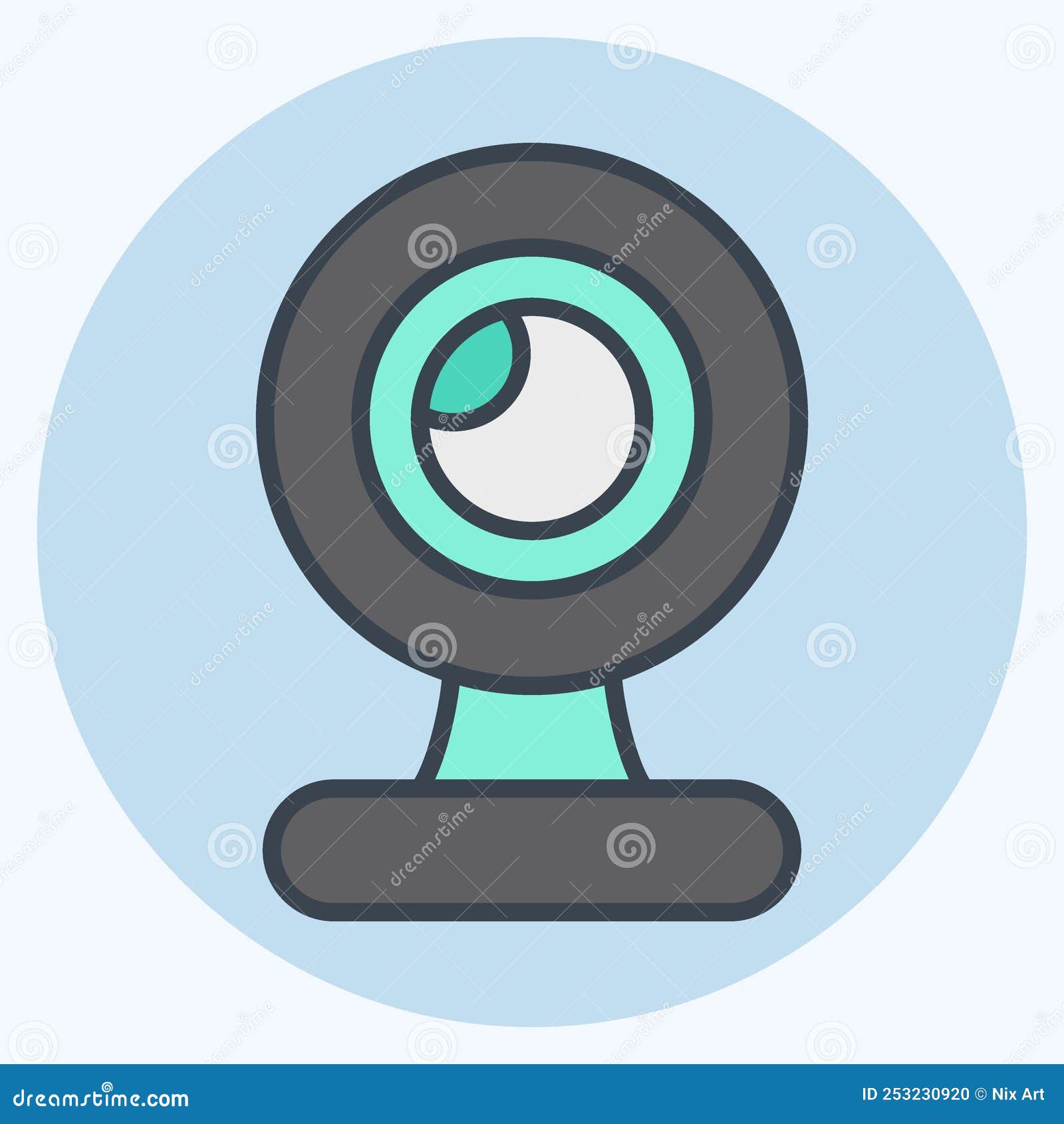Icon Webcam. Suitable for Computer Components Symbol. Color Mate Style ...