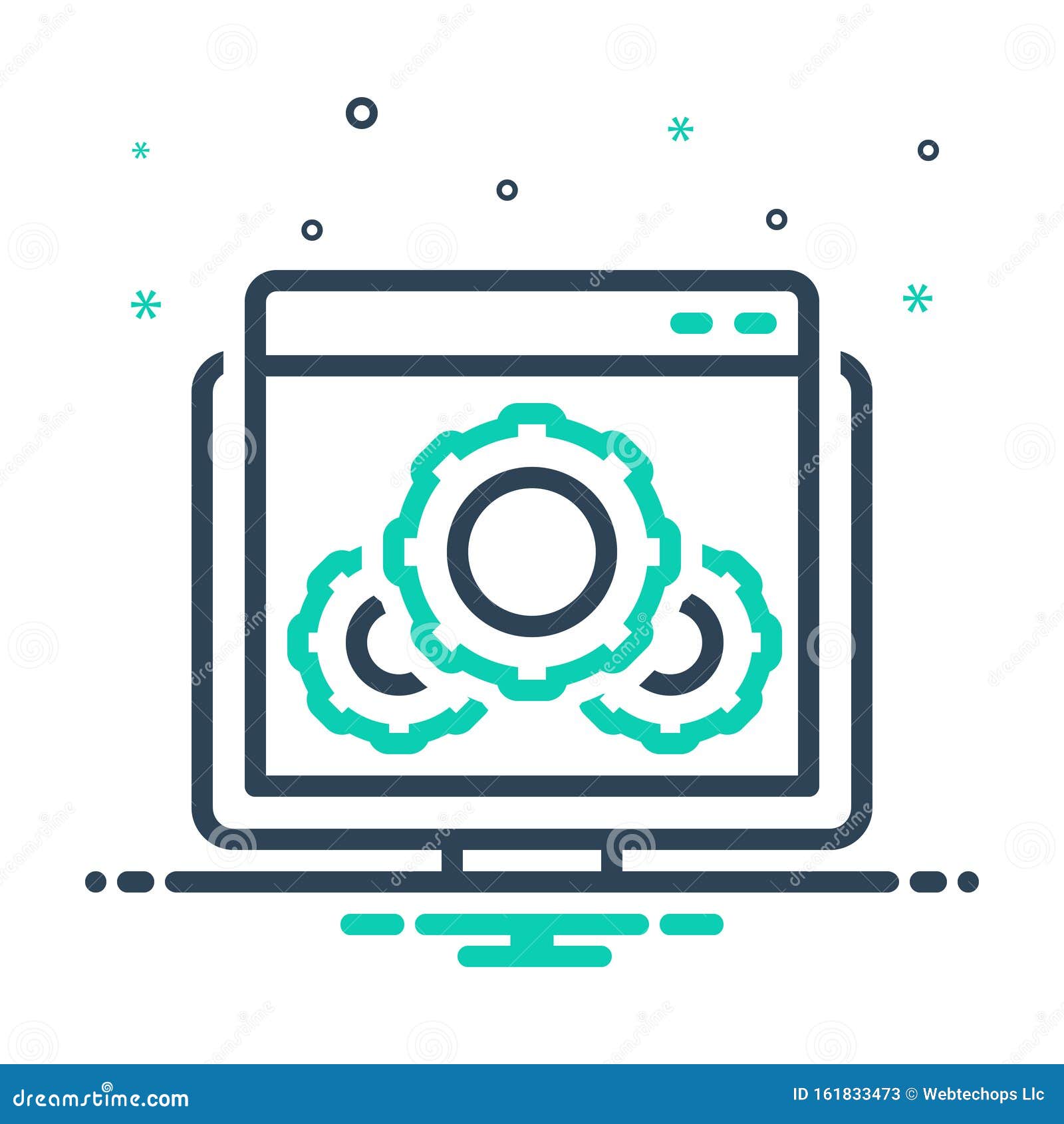 Mix Icon for Website Optimization, Monitoring Stock Vector ...