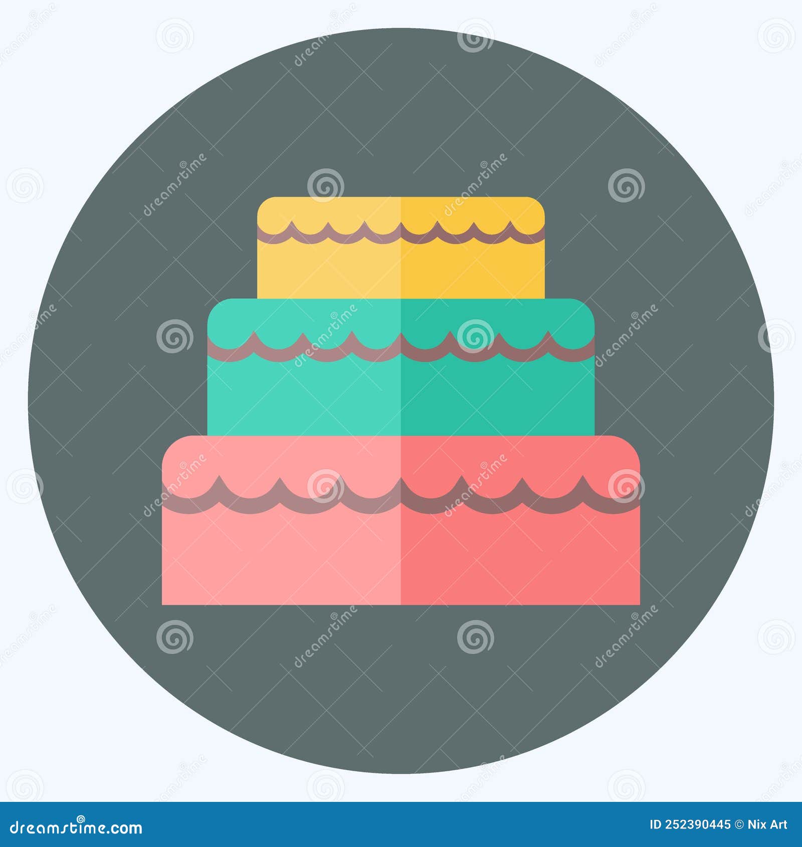 Icon Wedding Cake. Suitable for Wedding Symbol. Flat Style. Simple ...