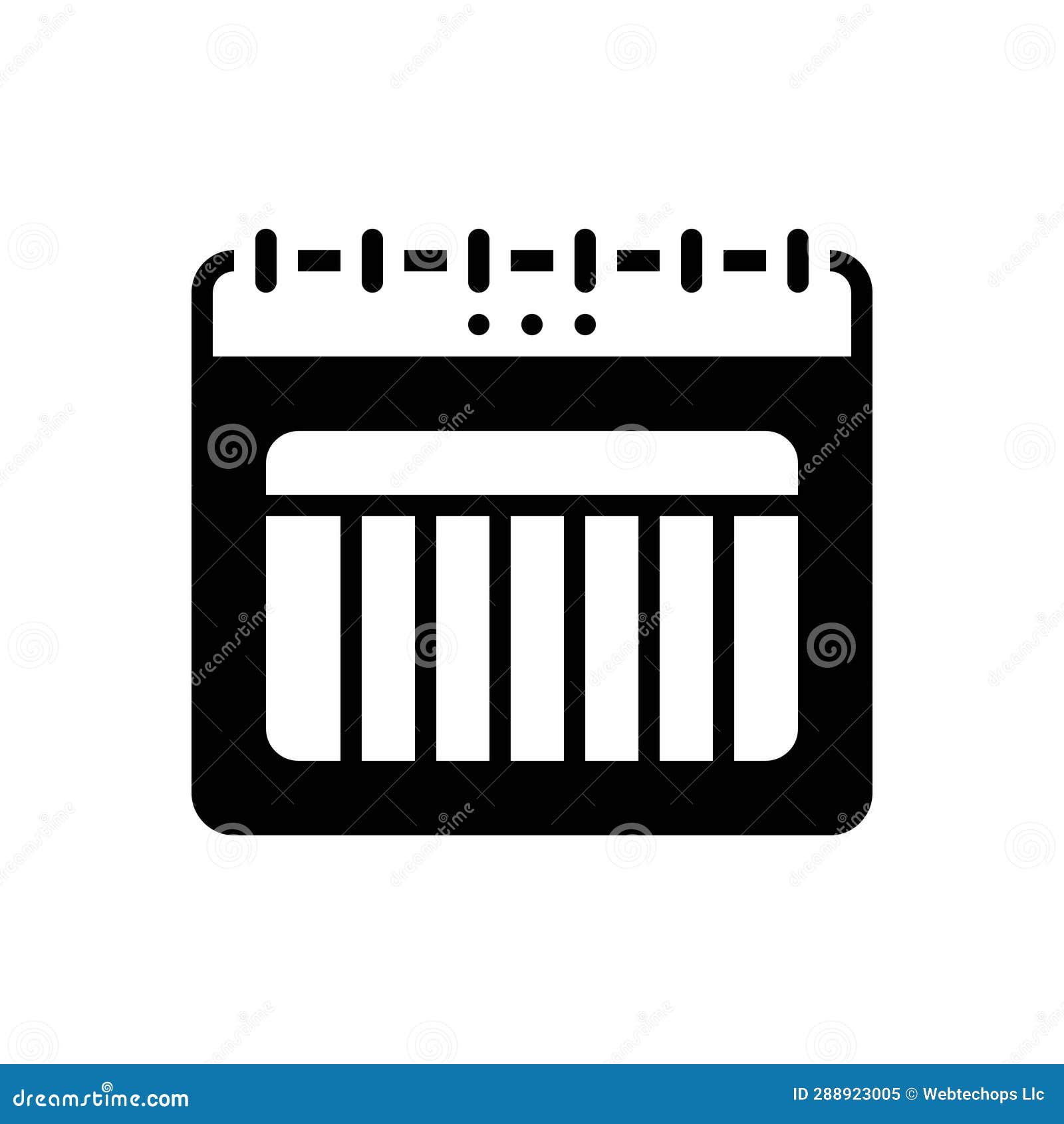 Black Solid Icon for Week, Weekend and Calendar Stock Vector ...