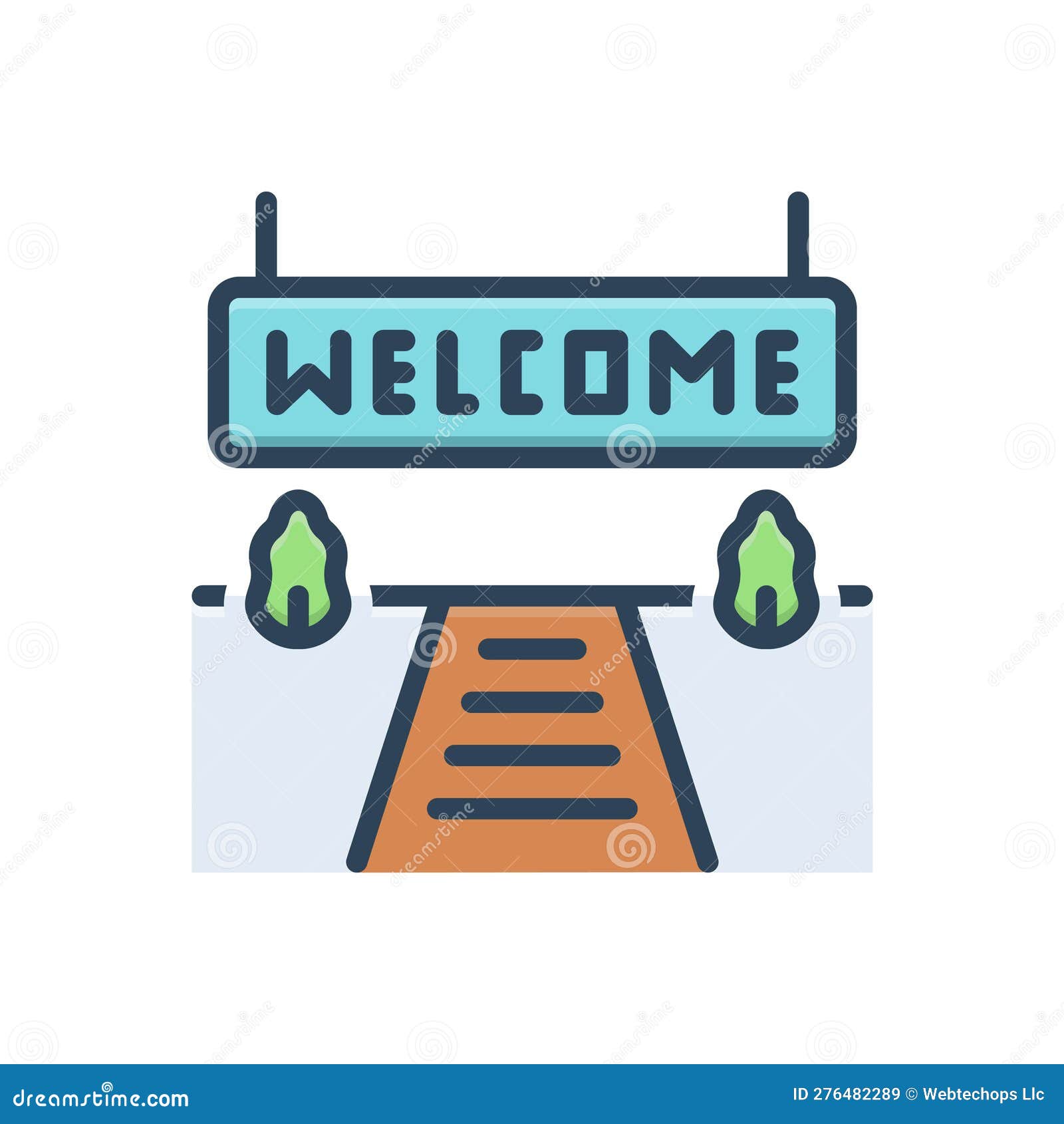 Color Illustration Icon for Welcome, Greeting and Pleasent Stock ...