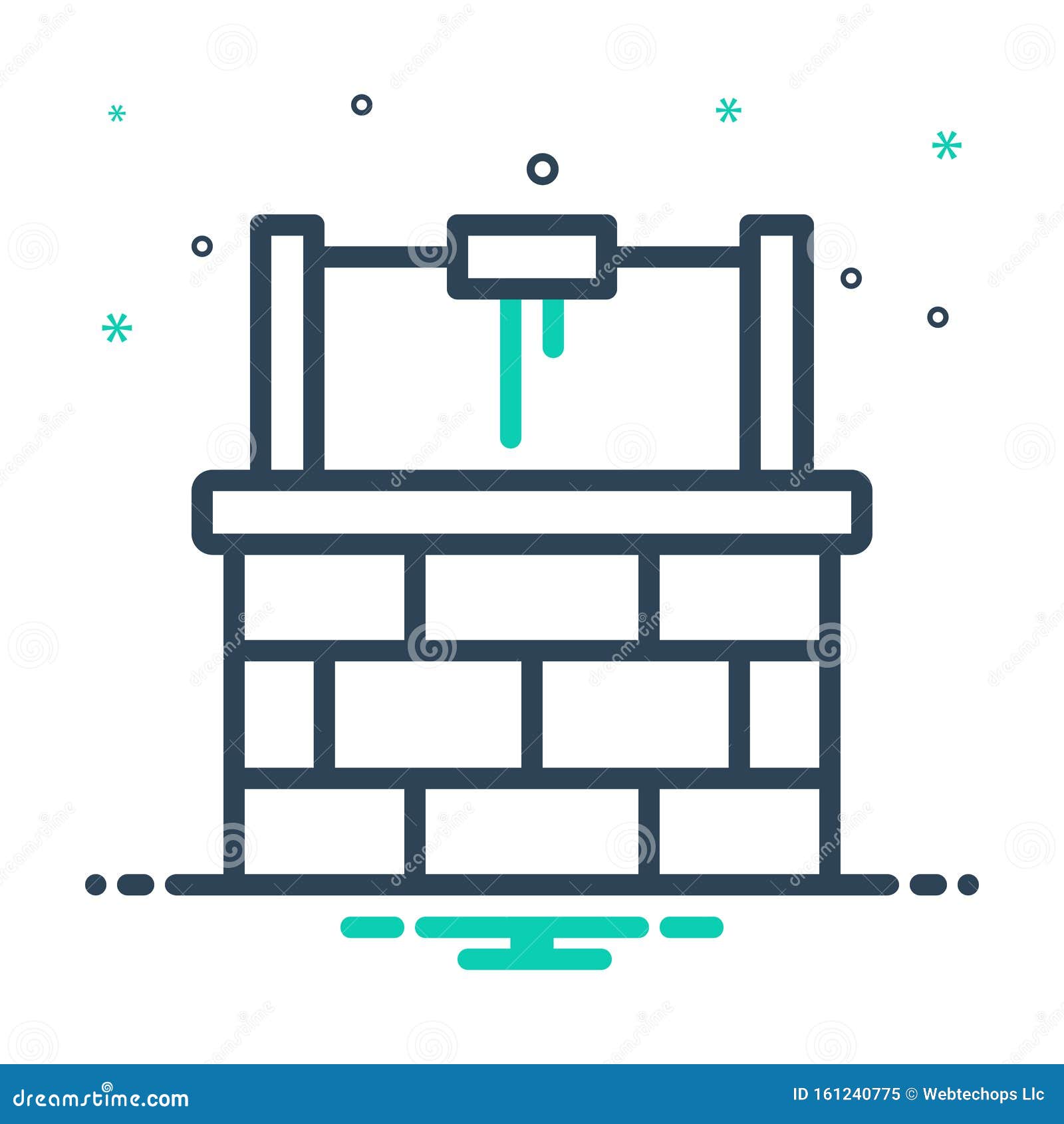 Mix Icon for Well, Water and Deep Stock Vector - Illustration of shape ...