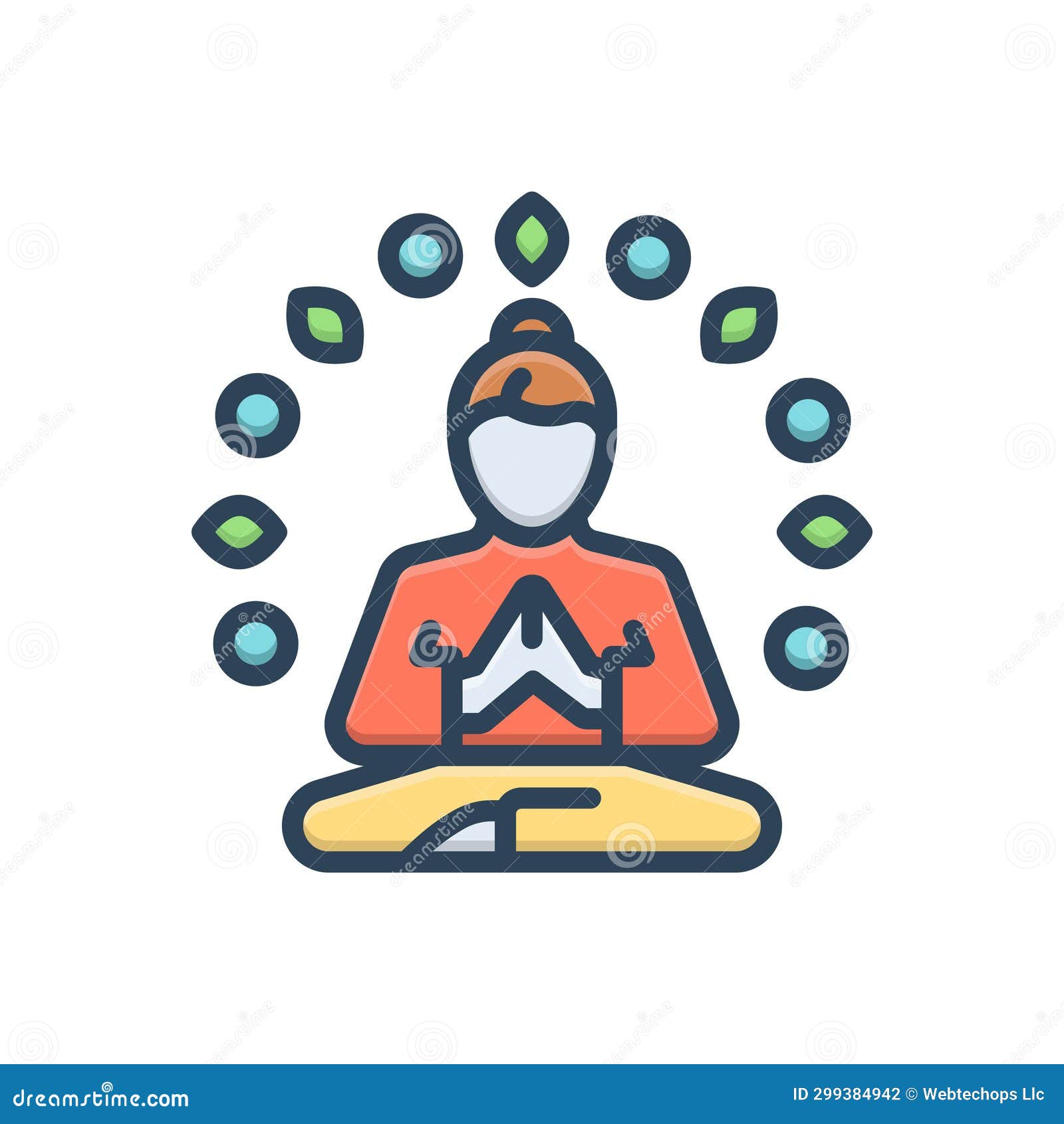 Color Illustration Icon for Wellness, Spirituality and Yoga Stock ...