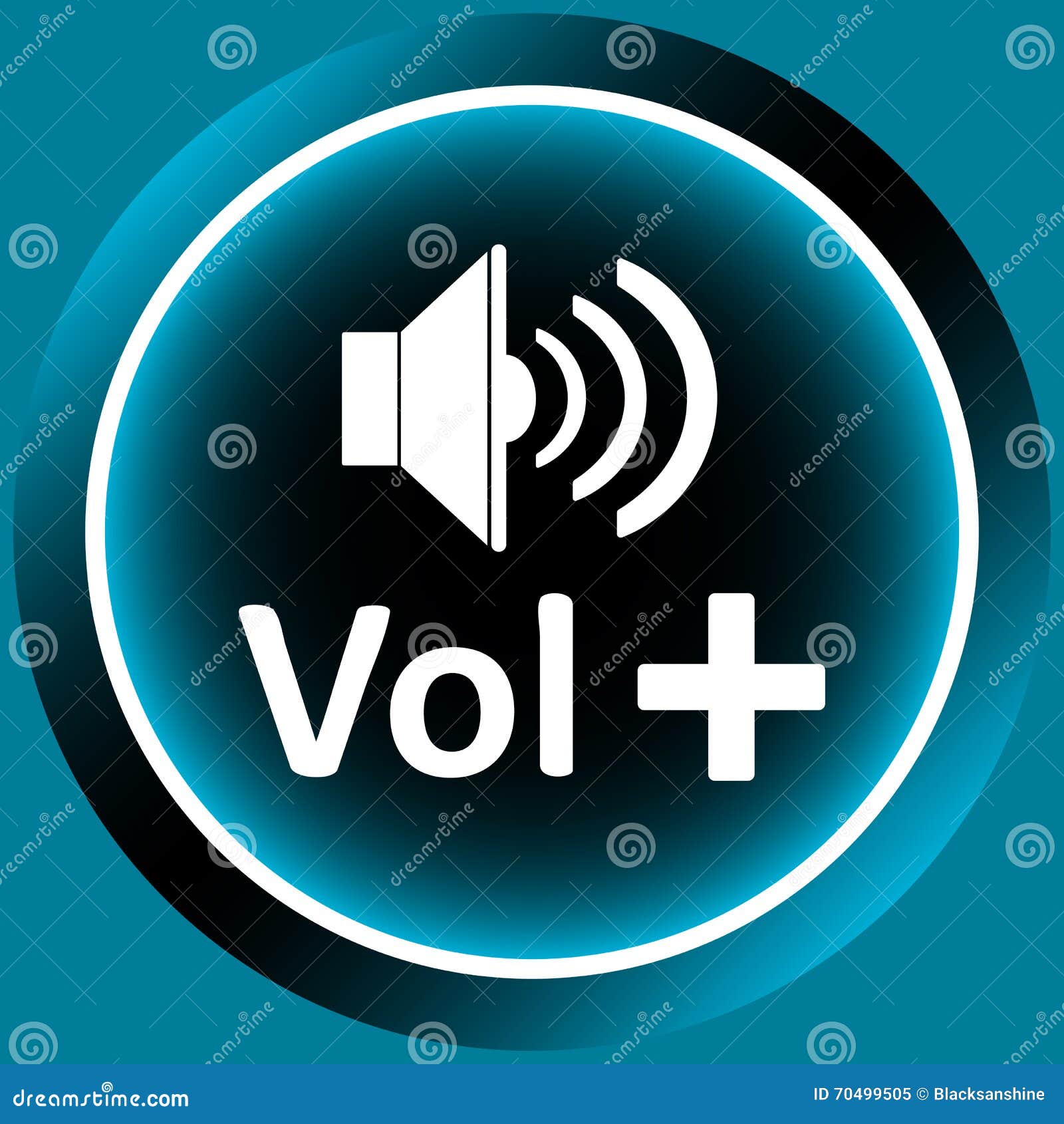 Icon white volume plus stock illustration. Illustration of loudspeaker ...