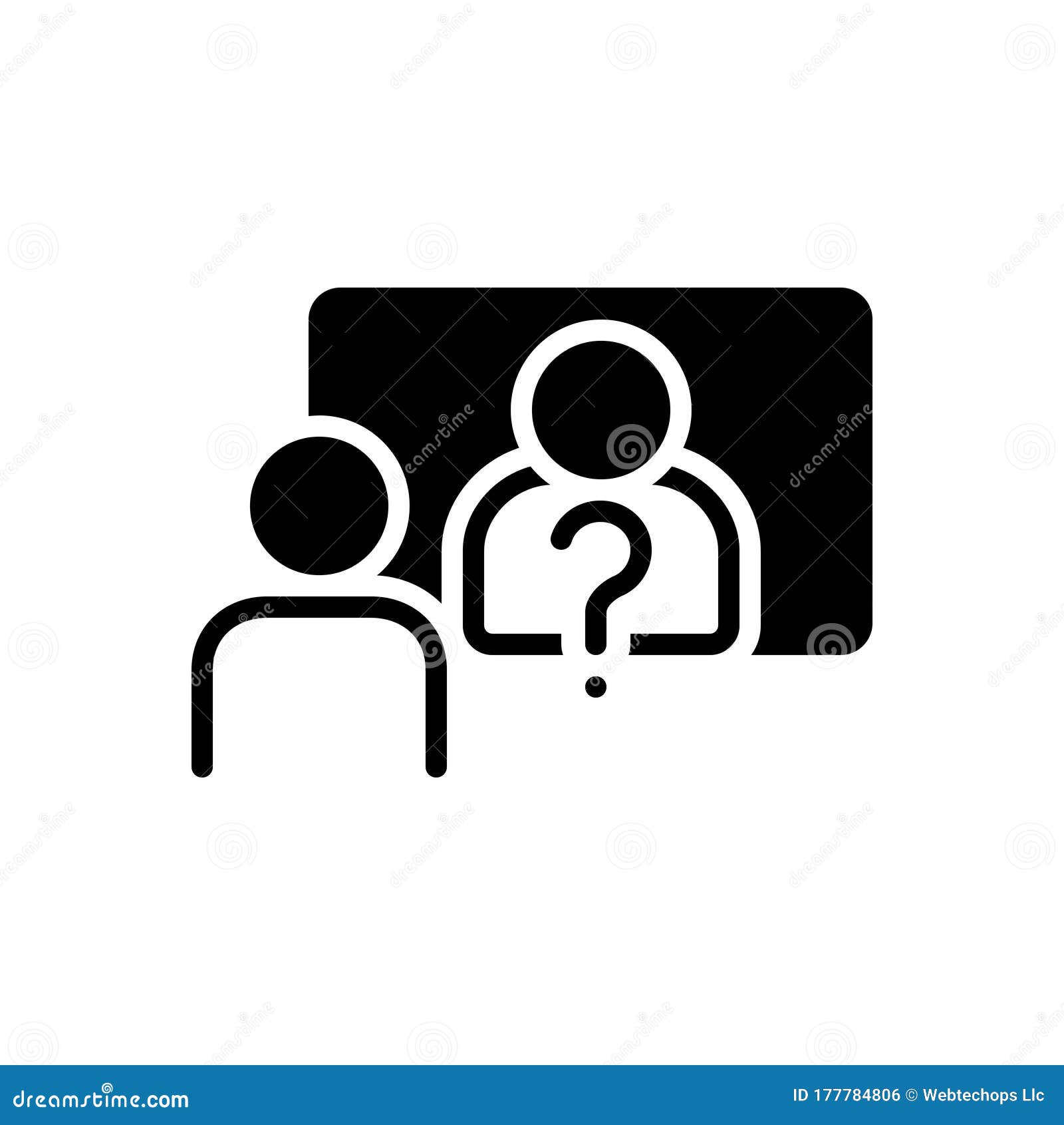 Black Solid Icon for Who, Unknown and Unenlightened Stock Vector ...