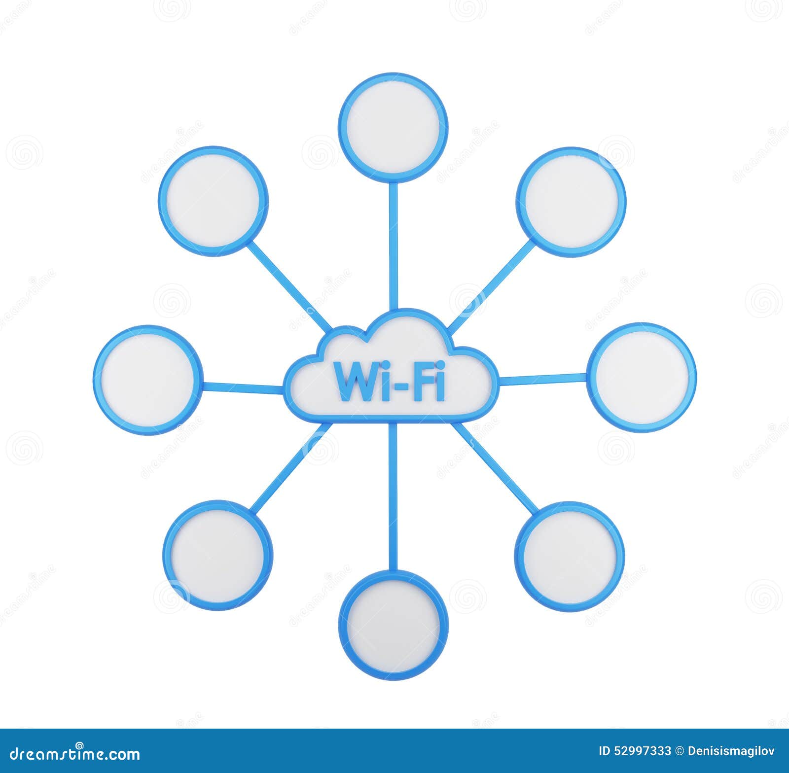 The Icon of Wi-fi Cloud. the Concept of Wireless Internet Access and ...