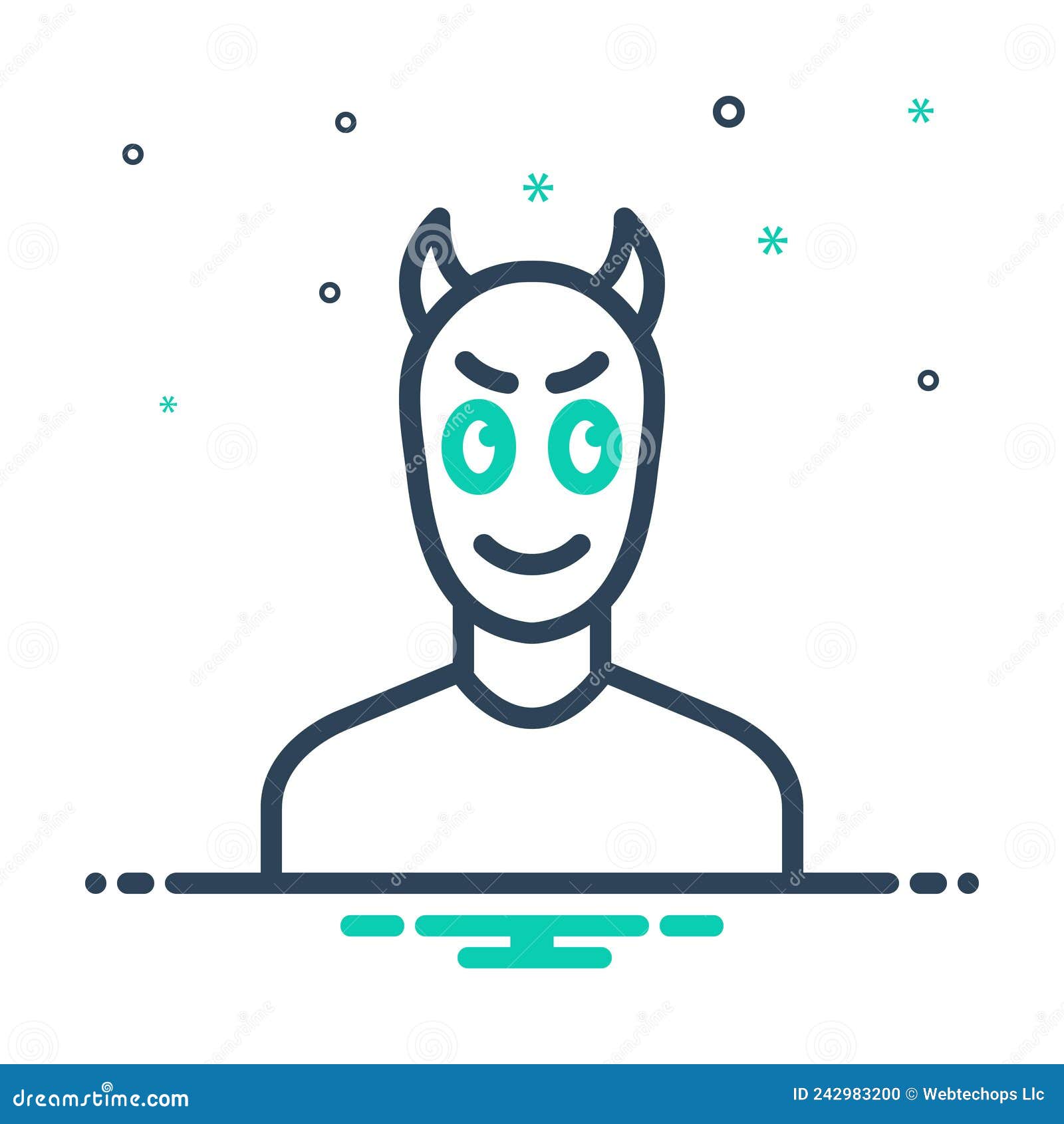 Mix Icon for Wicked, Vicious and Cyprian Stock Vector - Illustration of ...