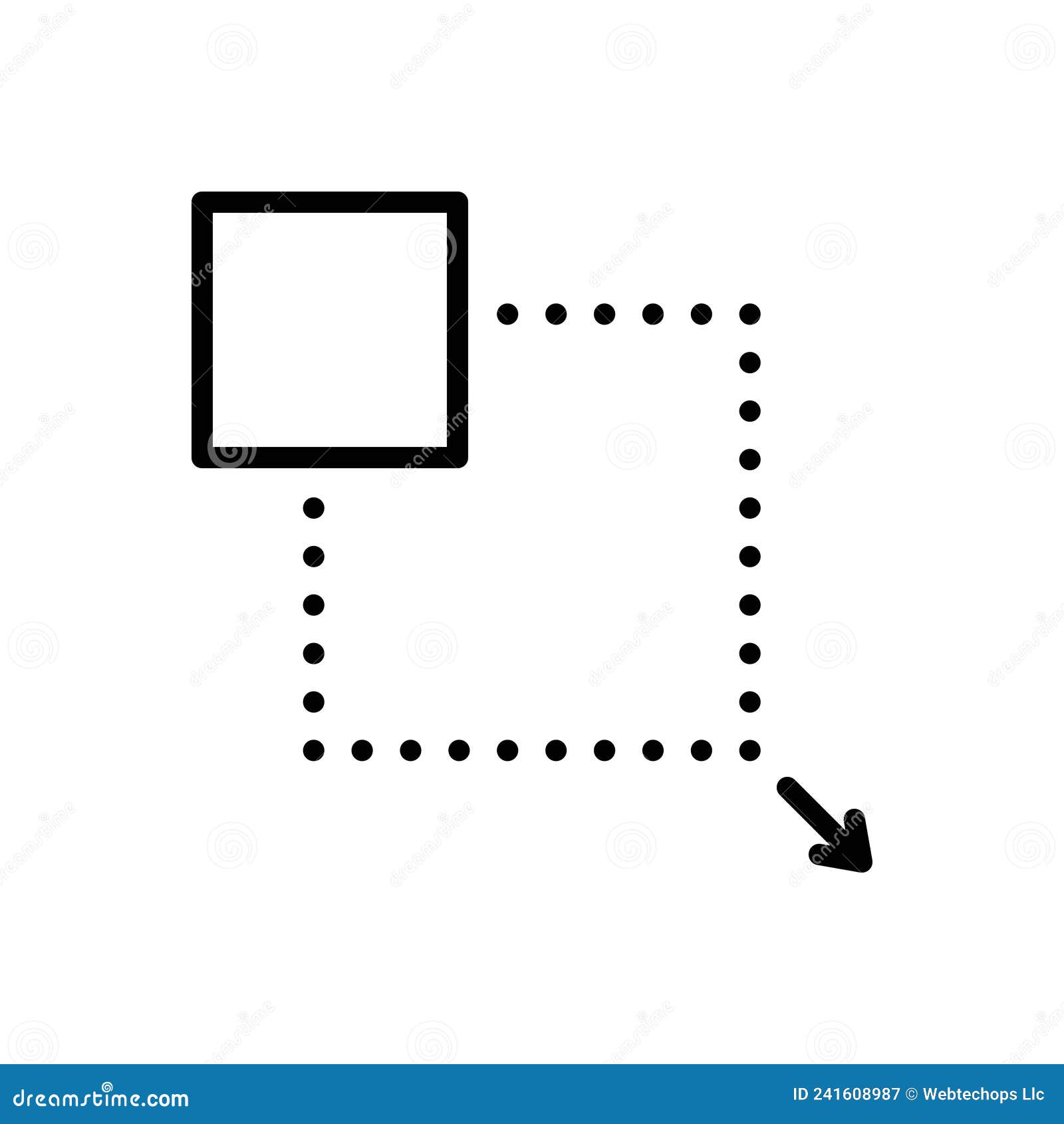 Black Line Icon for Wide, Extensive and Out Stock Vector - Illustration ...