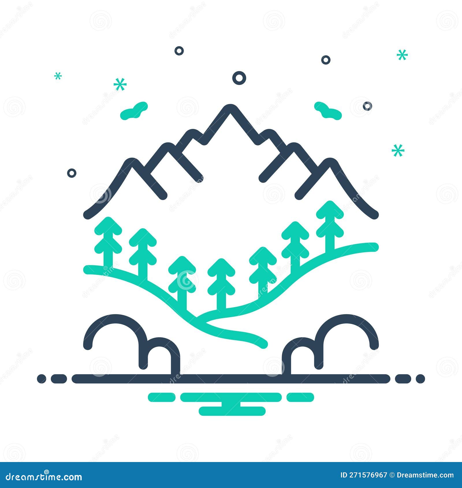 Mix Icon for Wilderness, Wilds and Trees Stock Vector - Illustration of ...