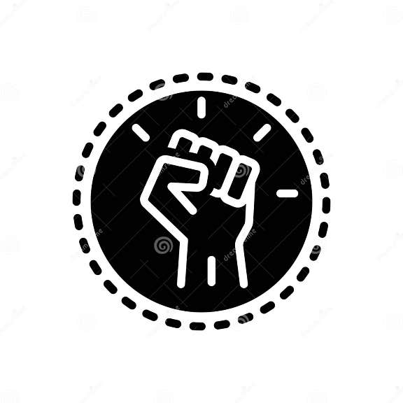 Black Solid Icon for Will, Desire and Willpower Stock Vector ...