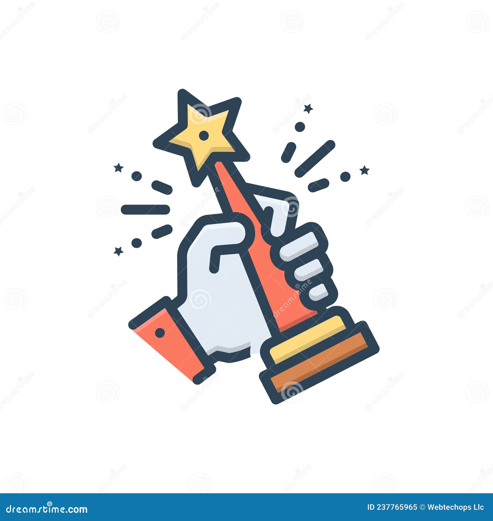 Color Illustration Icon for Win, Come First and Award Stock ...