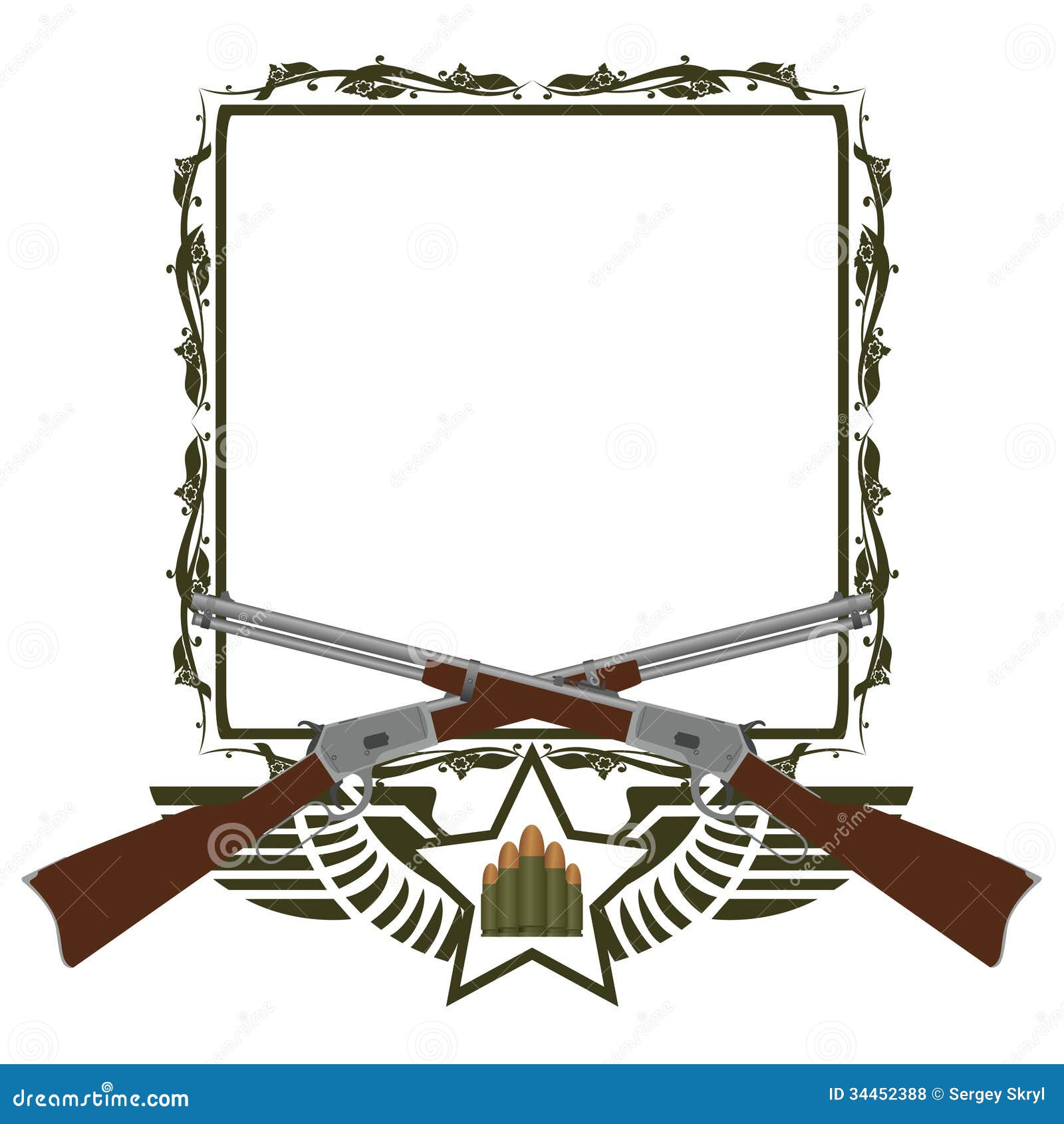 Icon Winchester stock illustration. Illustration of star - 34452388